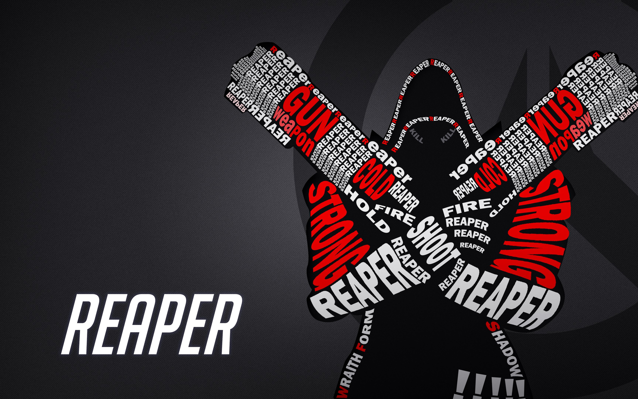 2560x1600 Reaper Typography Overwatch Wallpaper,2560x1600 Resolution HD ...