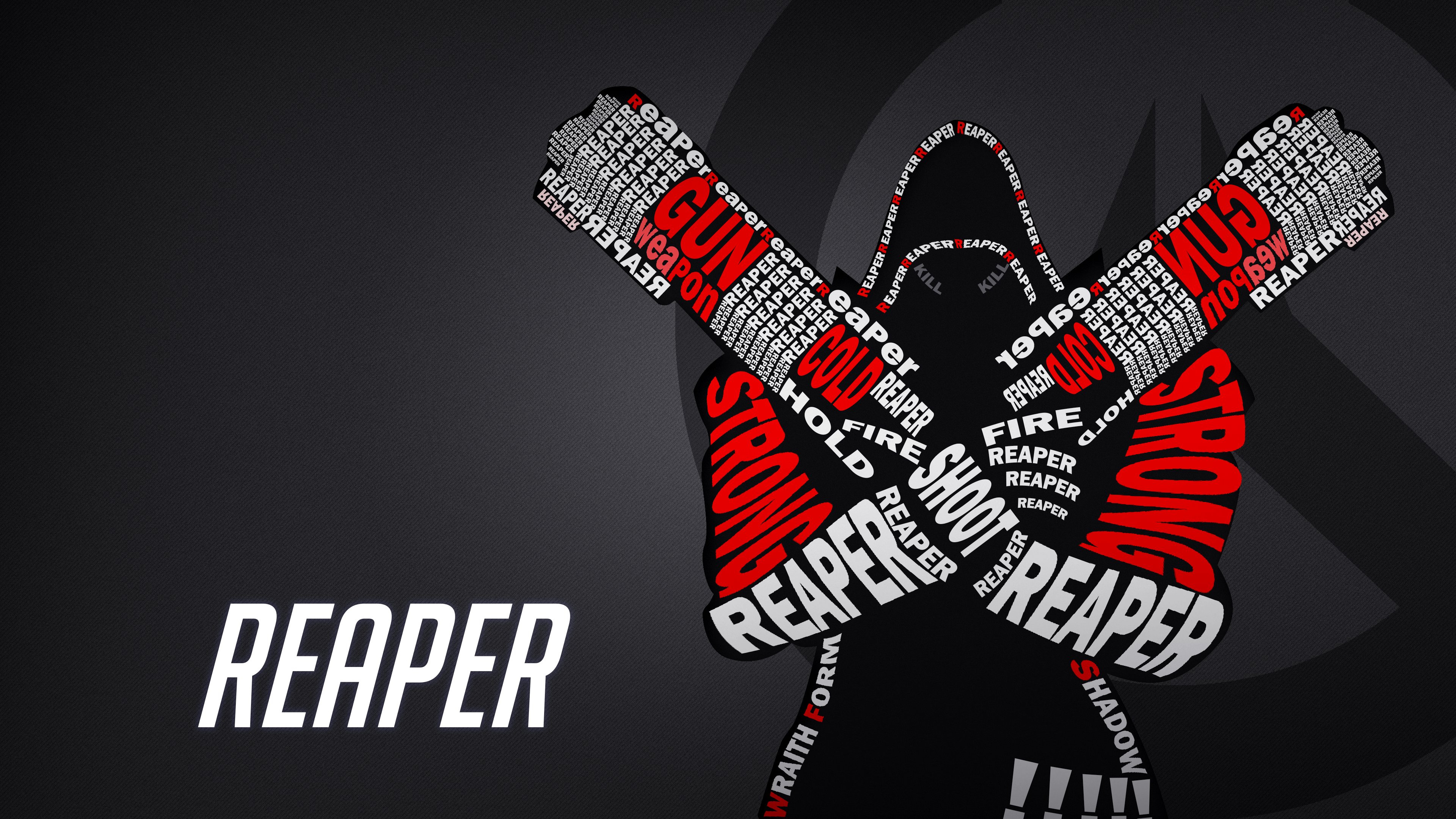 3840x2160 Reaper Typography Overwatch 4K ,HD 4k Wallpapers,Images ...