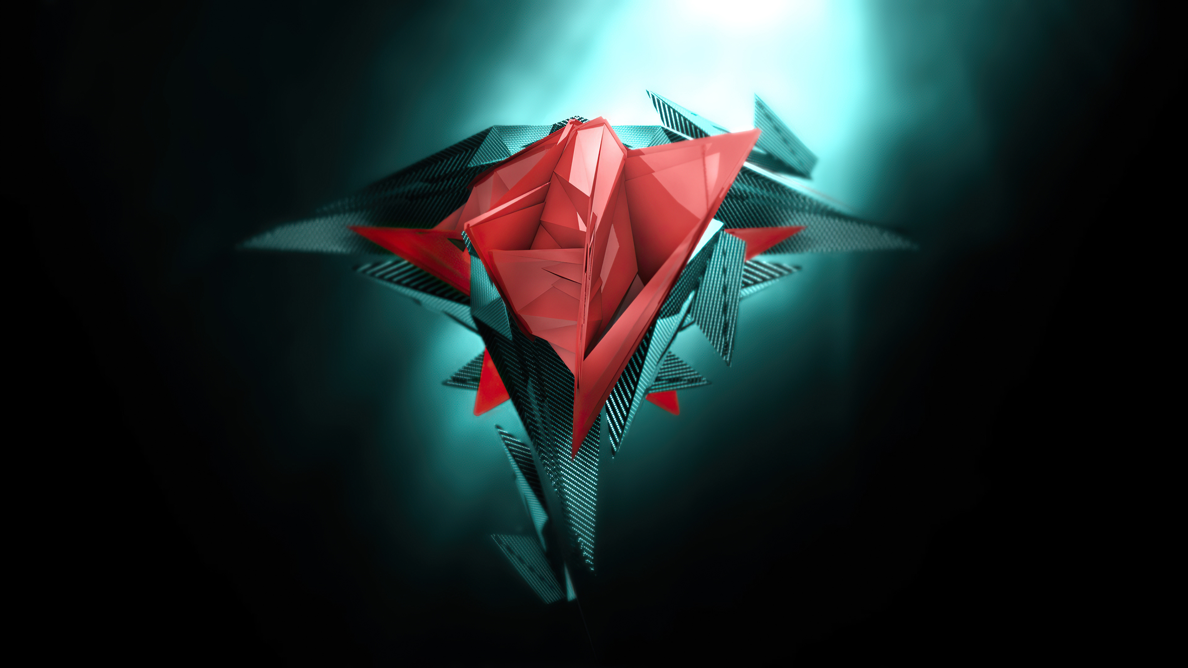 3840x2160 Red Cgi 3d Geometry 4k 4K ,HD 4k Wallpapers,Images ...