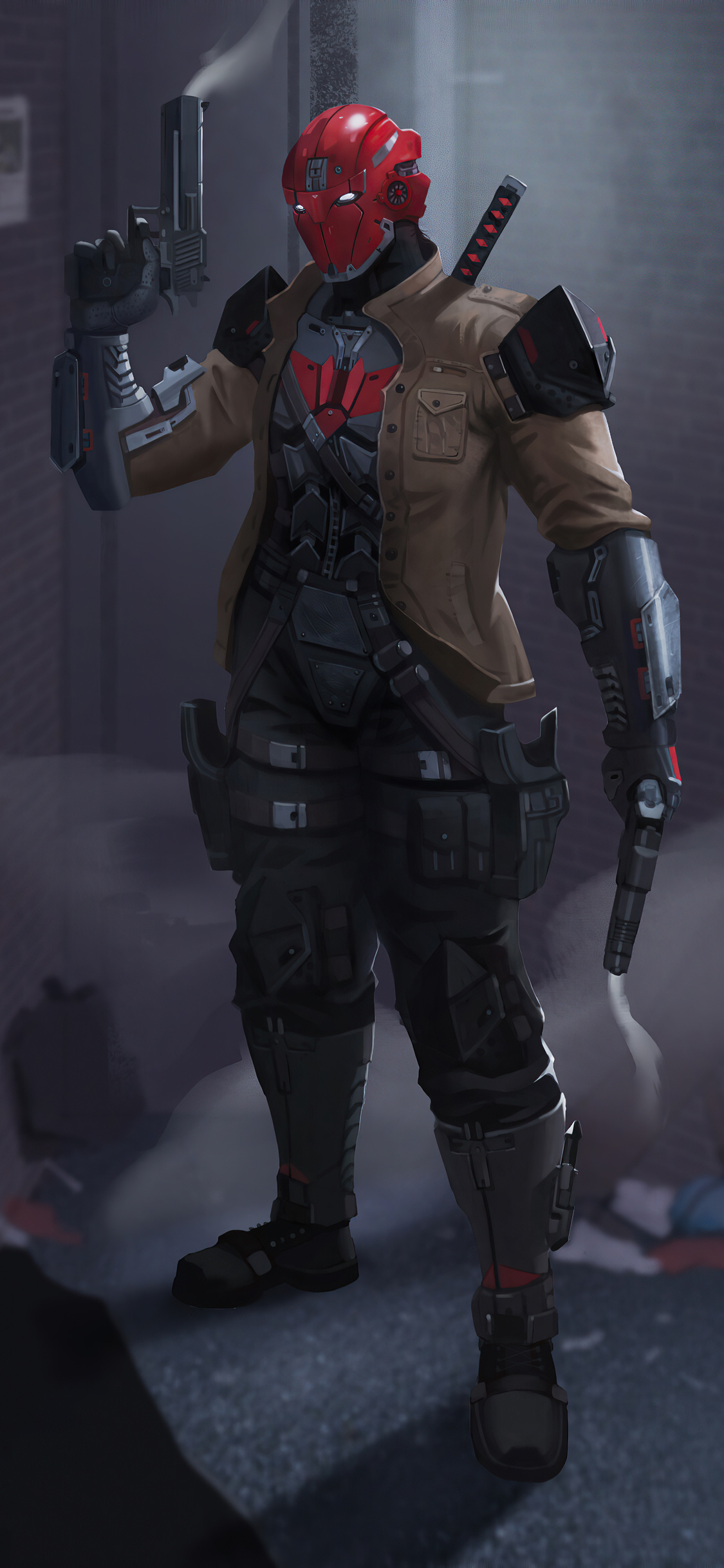 1125x2436 Red Hood Gun Up 4k Iphone XS,Iphone 10,Iphone X ,HD 4k ...