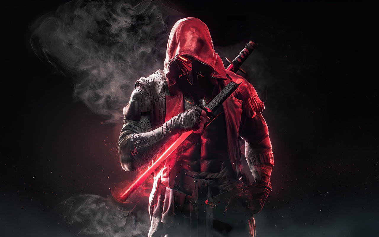 1280x800 Red Hood Meets Samurai 720P ,HD 4k Wallpapers,Images ...