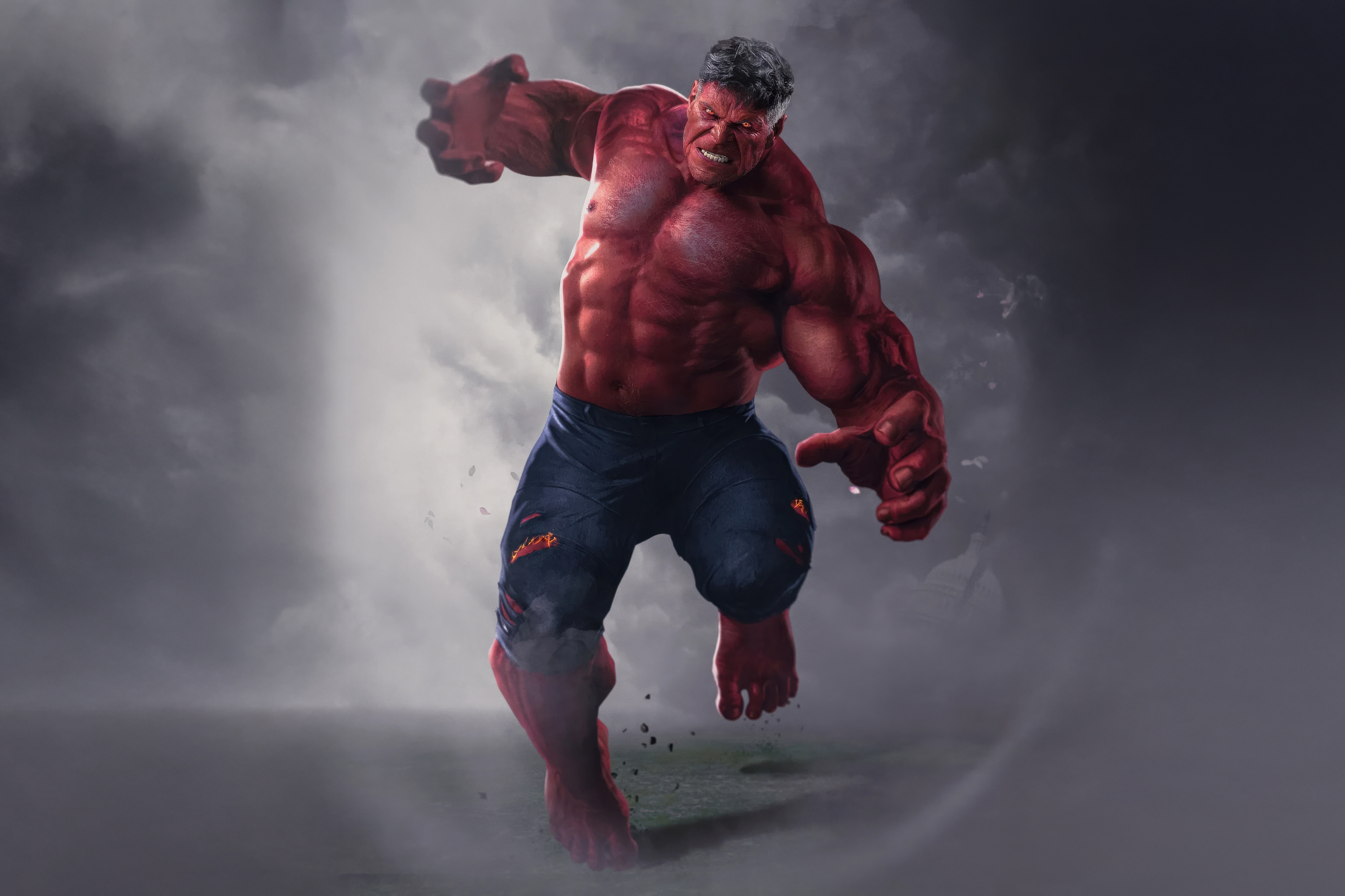 3000x2000 Red Hulk Intense Transformation Wallpaper,3000x2000 ...