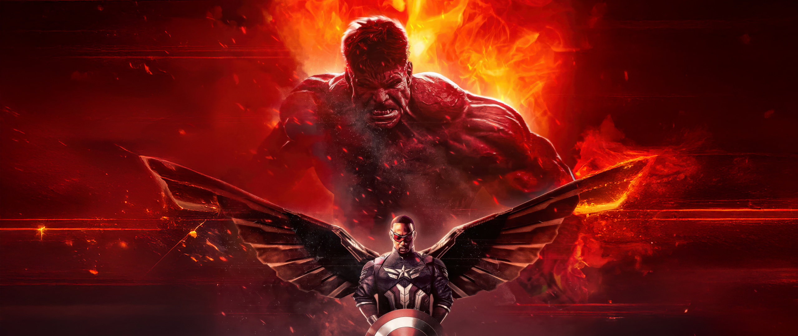 2560x1080 Red Hulk X Captain America Wallpaper,2560x1080 Resolution HD ...
