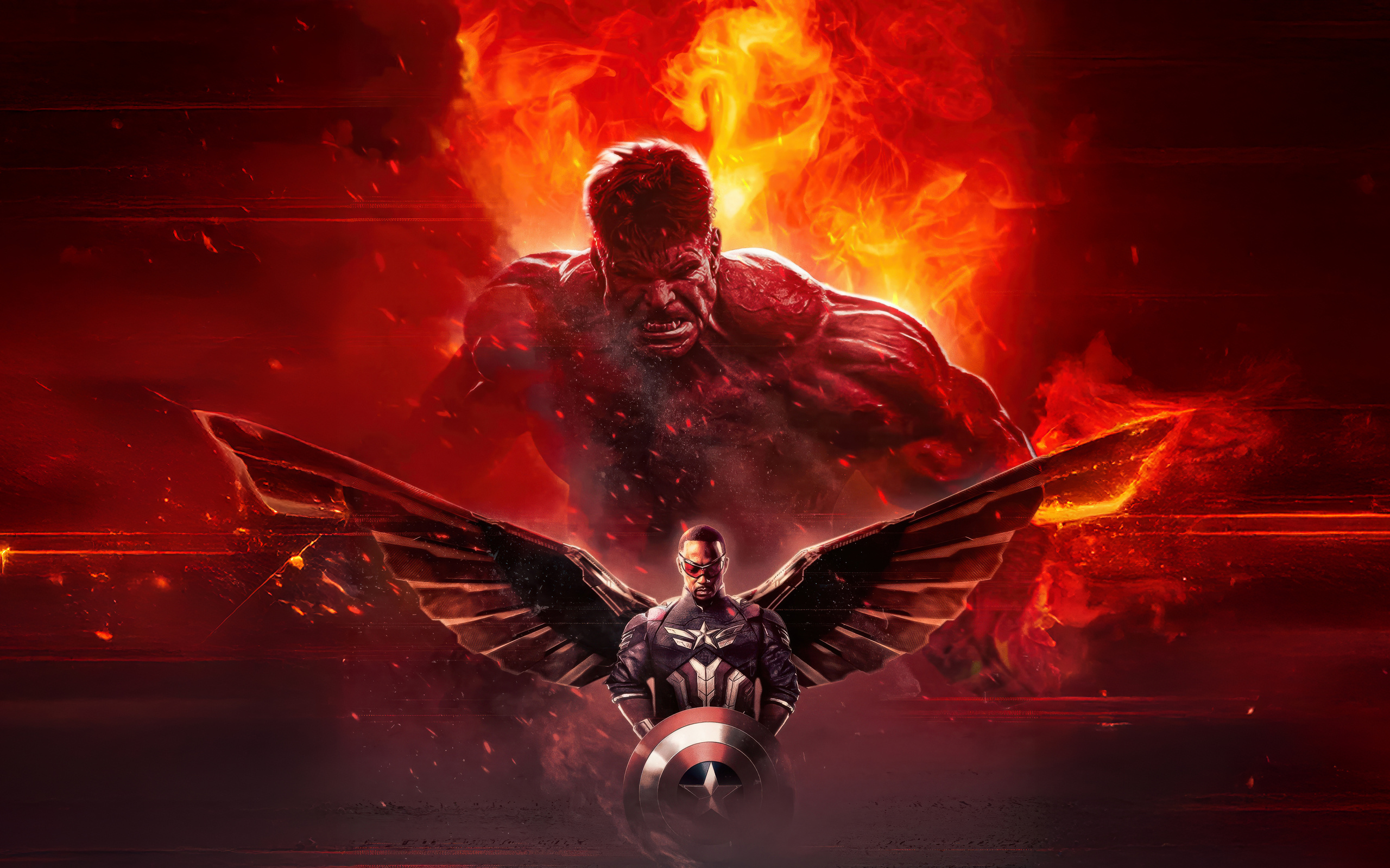 2560x1600 Red Hulk X Captain America Wallpaper,2560x1600 Resolution HD ...