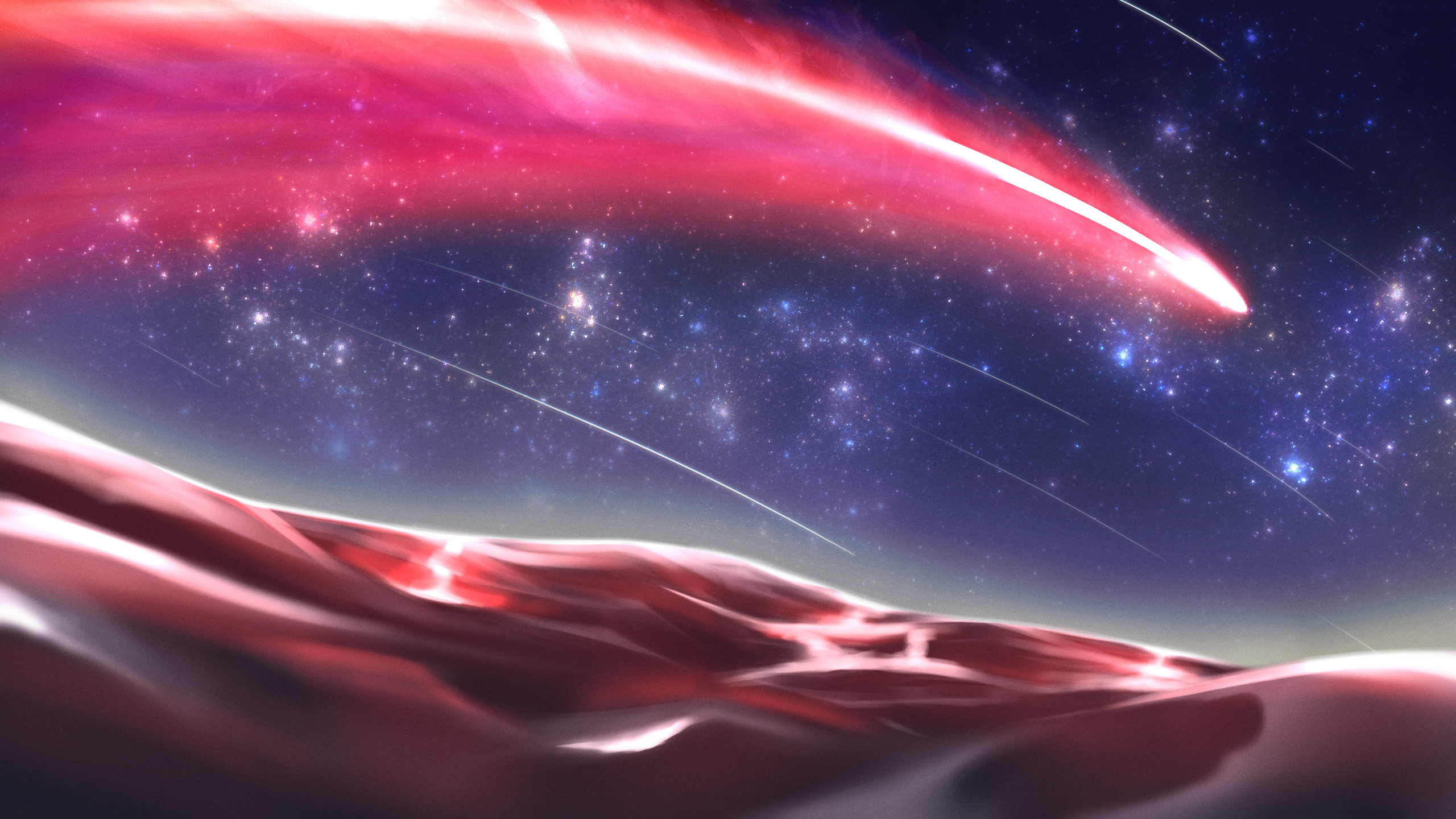 2560x1440 Red Planet With Cosmic Landscape 1440P Resolution ,HD 4k ...