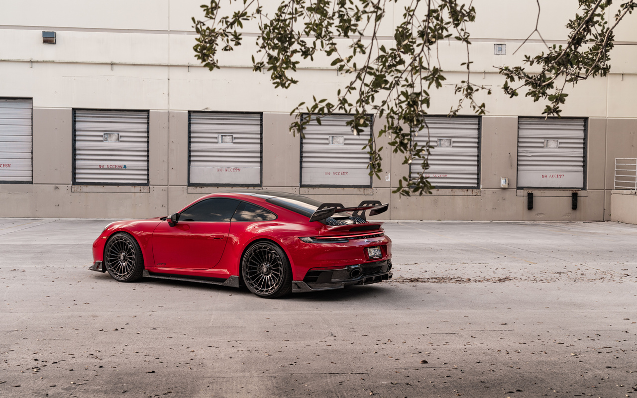 1280x800 Red Porsche 992 Gts Strasse Wheels 720P ,HD 4k Wallpapers ...