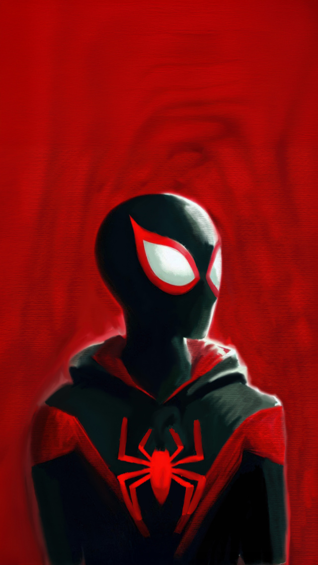 640x1136 Red Spiderman Miles Morales 5k iPhone 5,5c,5S,SE ,Ipod Touch ...