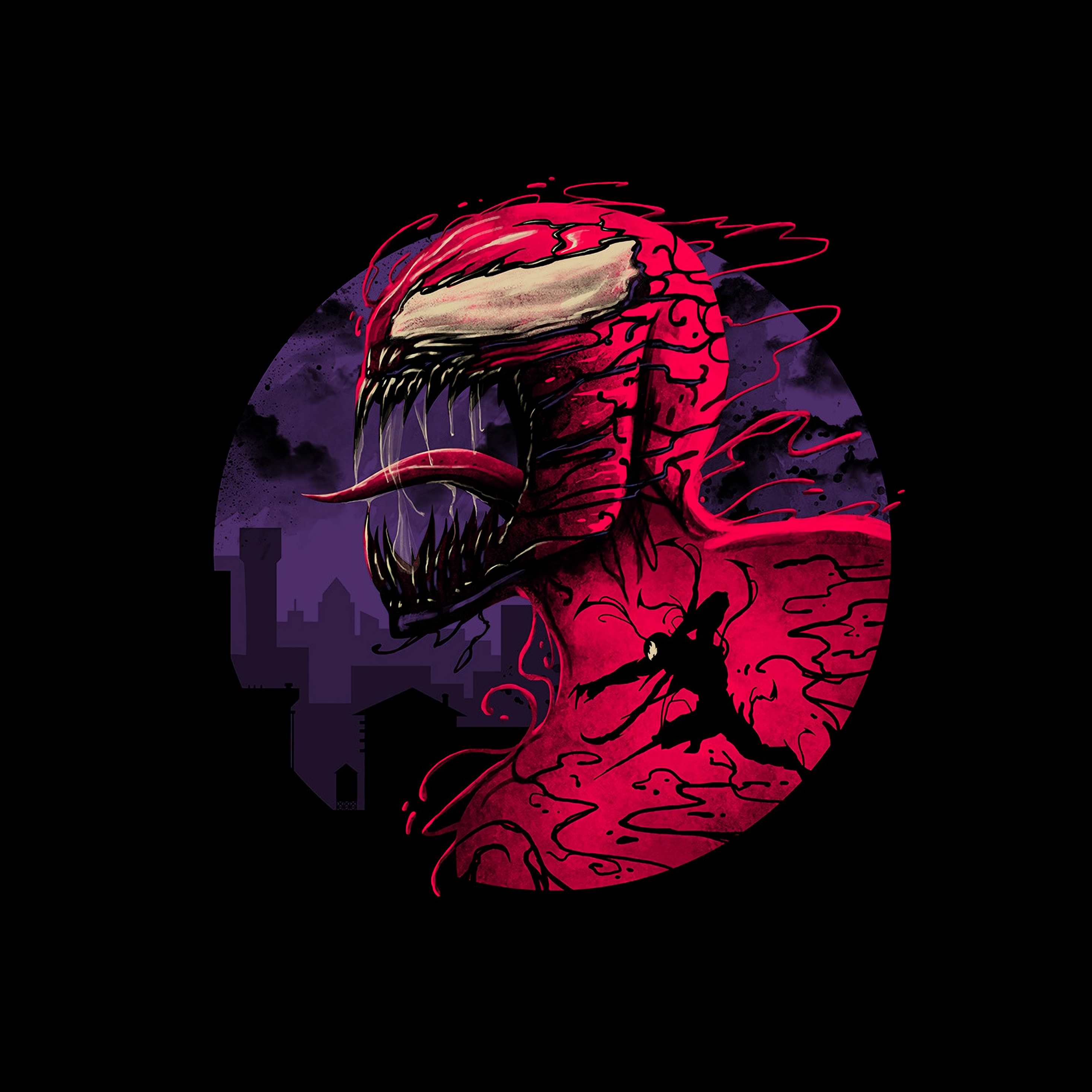 2932x2932 Red Venom Dark 4k Ipad Pro Retina Display ,HD 4k Wallpapers ...