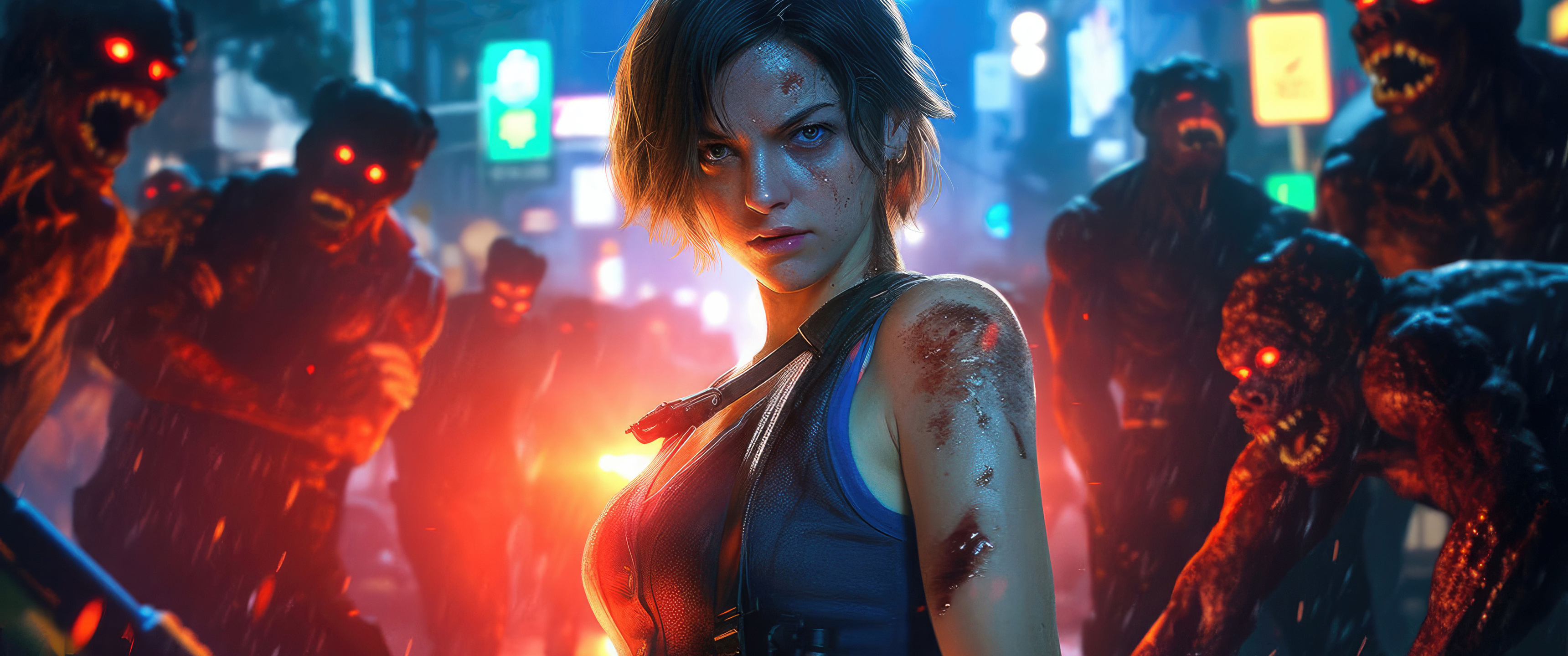 3440x1440 Resident Evil 4 Jill Valentine 4k Artwork UltraWide Quad HD ...