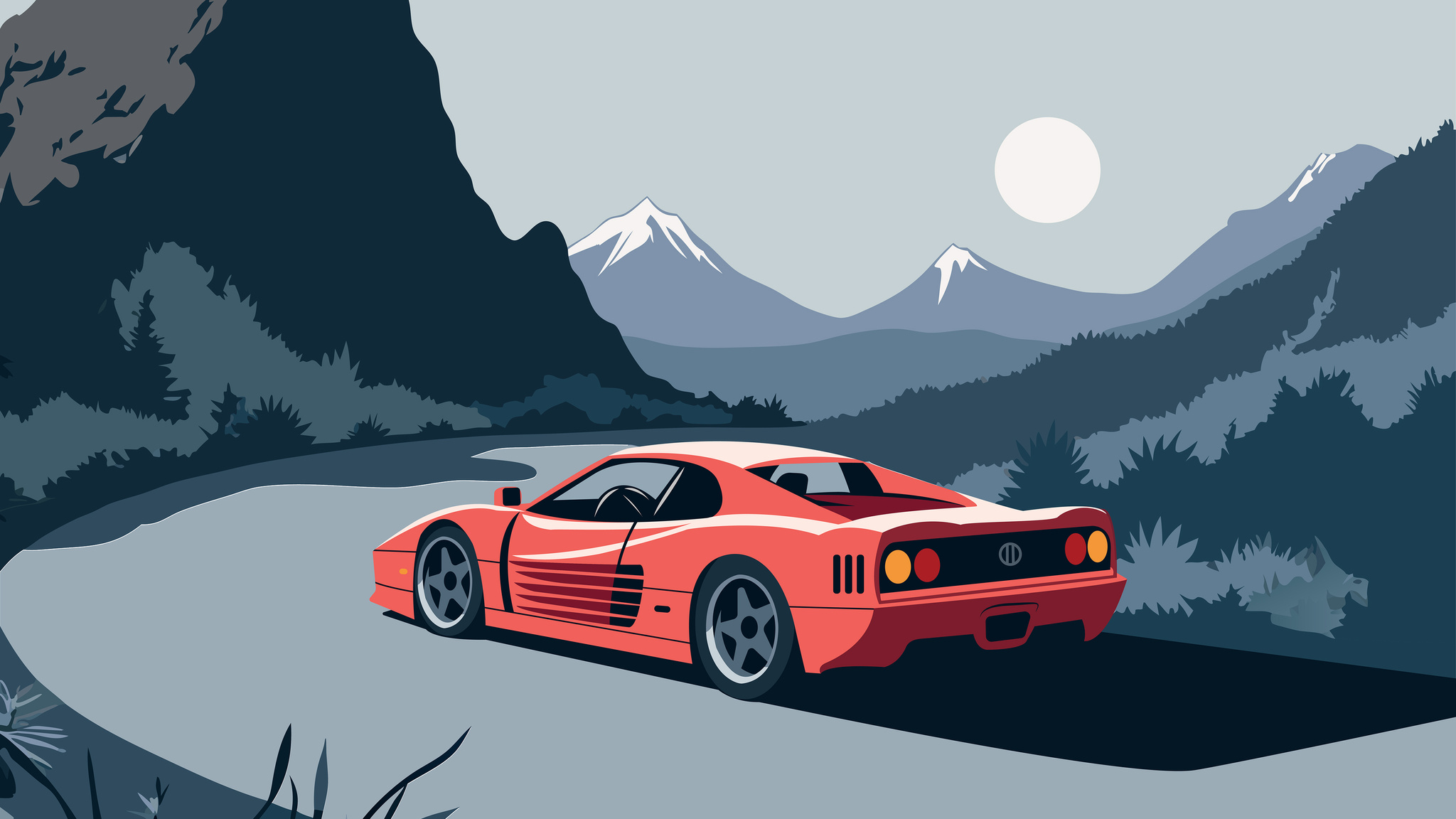 2048x1152 Retro Drift Through The Wild Wallpaper,2048x1152 Resolution HD 4k Wallpapers,Images ...