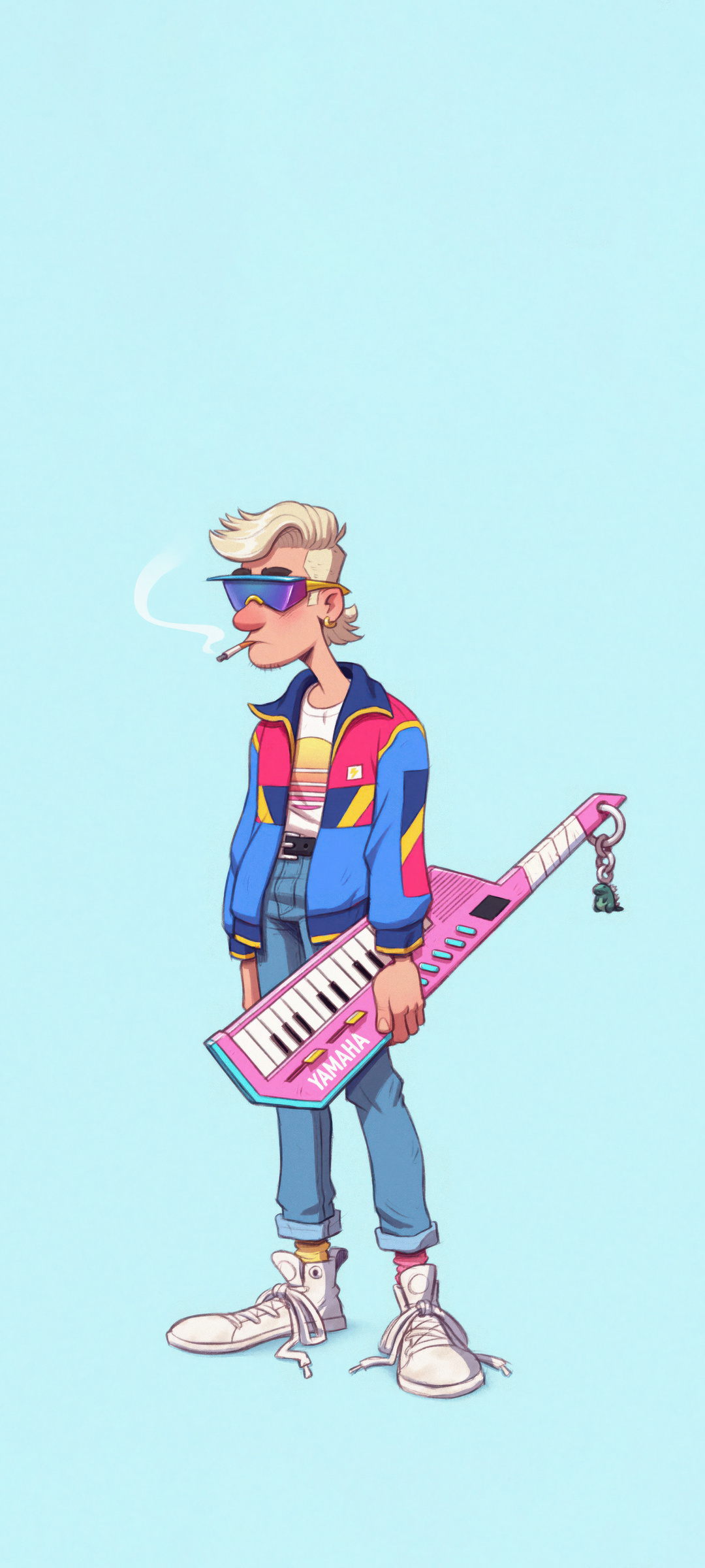 1080x2400 Retro Guy With Yamaha Keytar Google Pixel 7 ,HD 4k Wallpapers ...