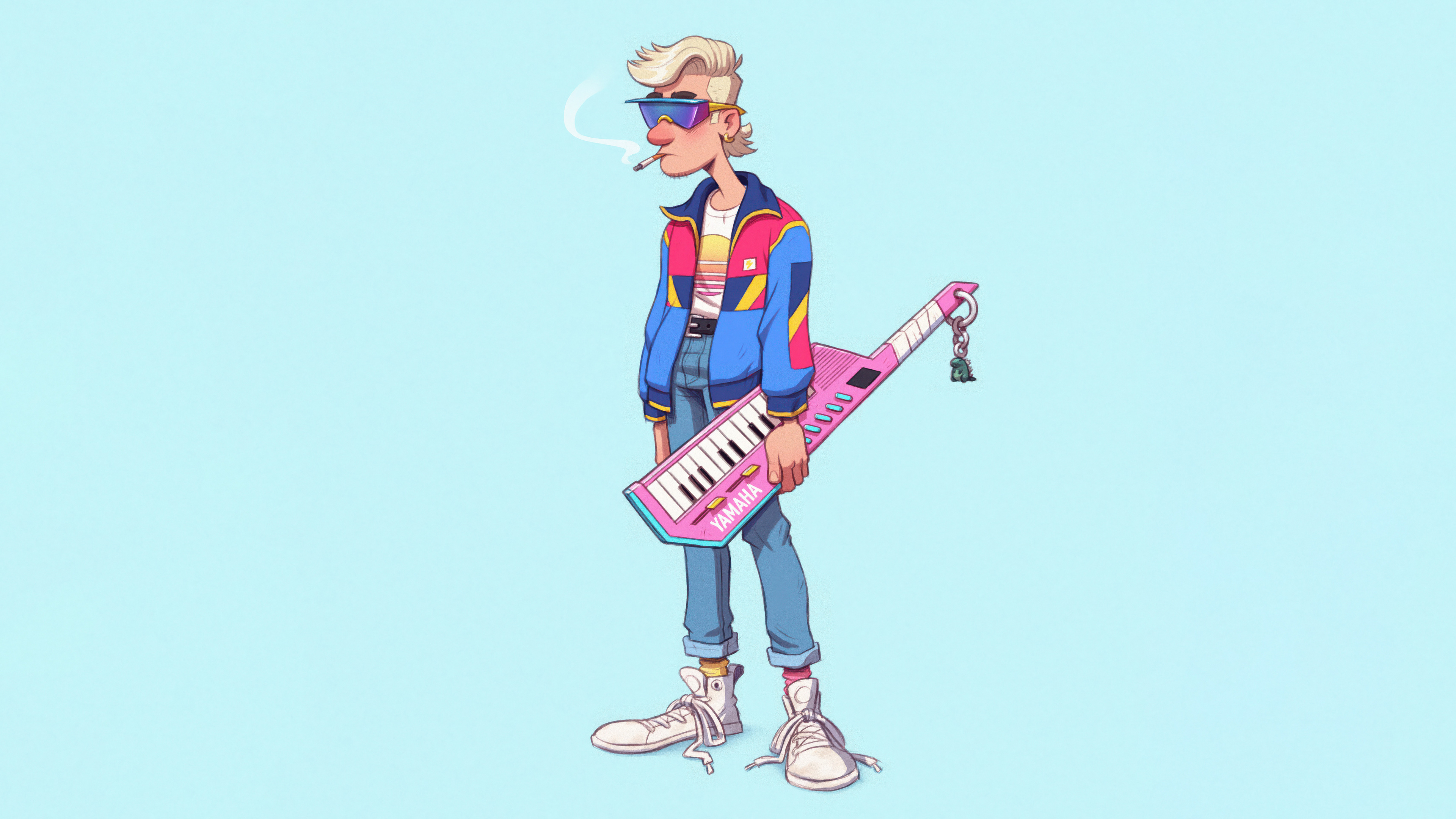 3840x2160 Retro Guy With Yamaha Keytar 4K ,HD 4k Wallpapers,Images ...