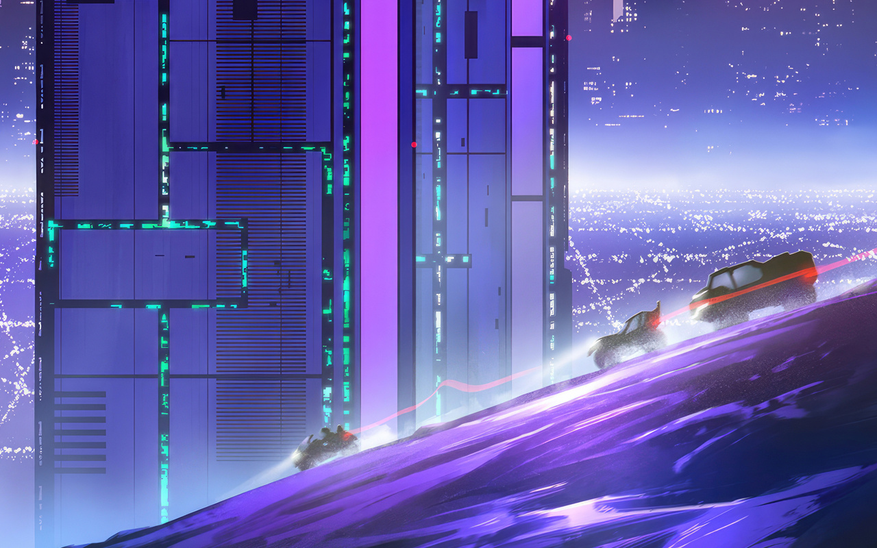 1280x800 Retro Rev It Up Synthwave Midnight Race 720P ,HD 4k Wallpapers ...