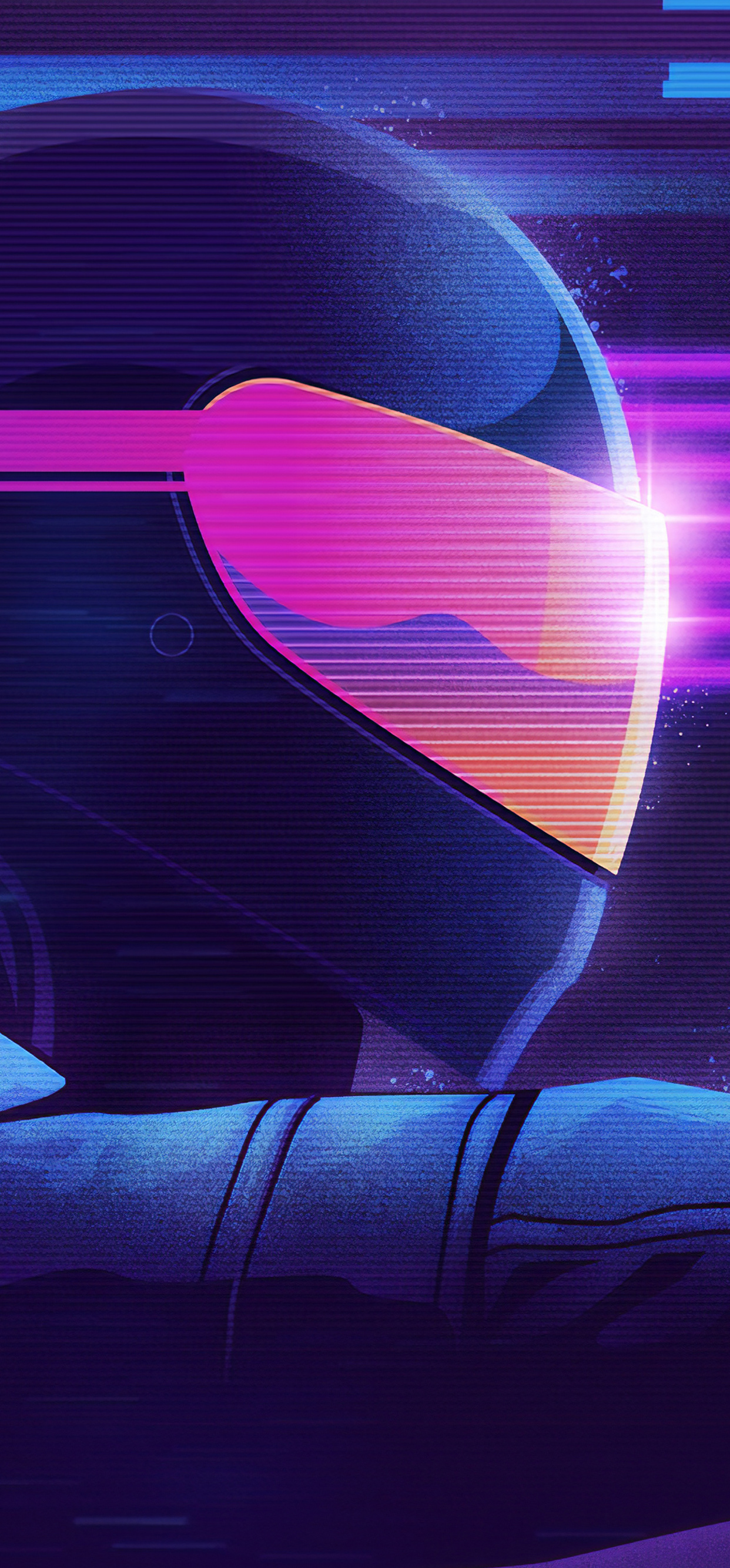 1242x2668 Retrowave Biker Helmet Iphone XS MAX ,HD 4k Wallpapers,Images ...