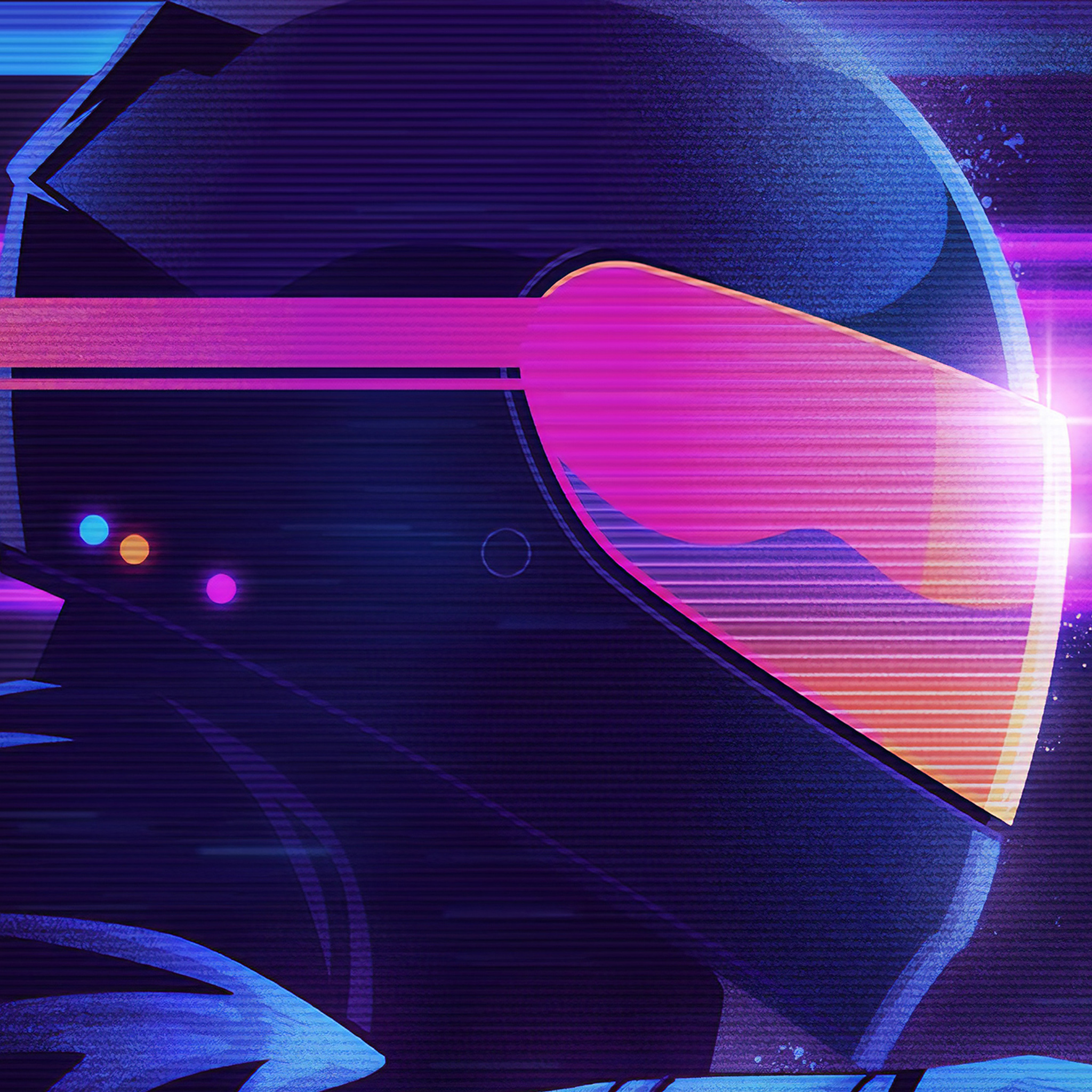 2048x2048 Retrowave Biker Helmet Ipad Air ,HD 4k Wallpapers,Images ...