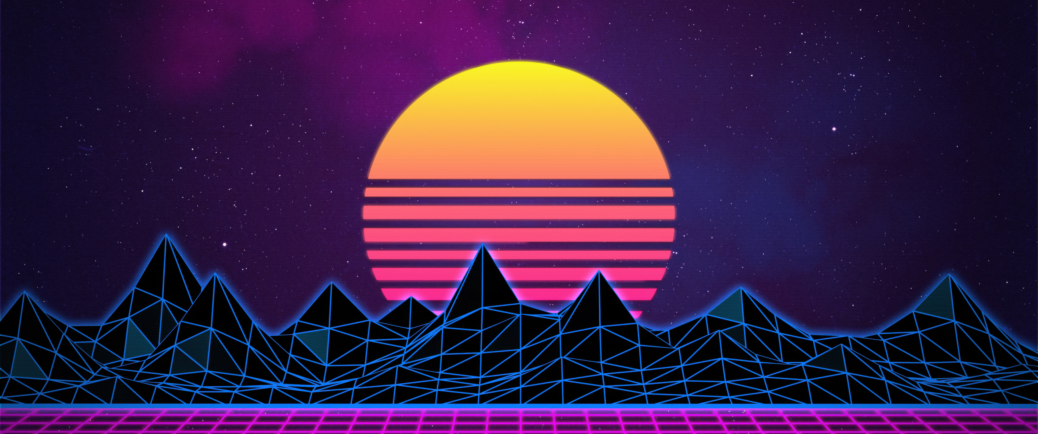 3440x1440 Retrowave Neon 80 Vibe 5k UltraWide Quad HD 1440P ,HD 4k ...