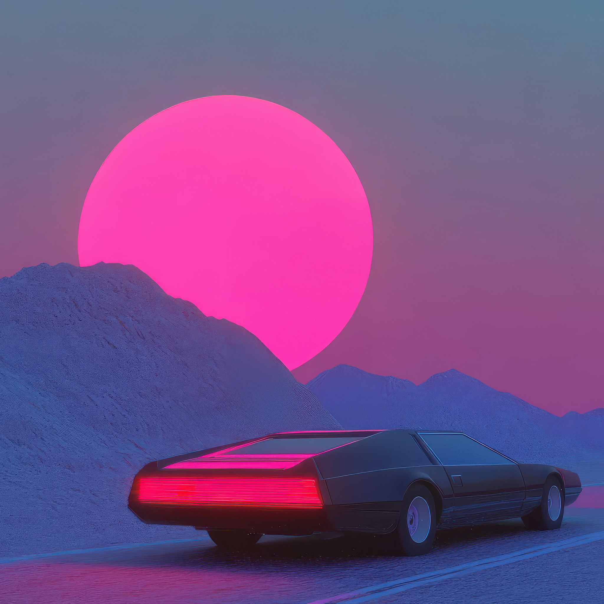 2048x2048 Retrowave Neon Drive Ipad Air ,HD 4k Wallpapers,Images,Backgrounds,Photos and Pictures