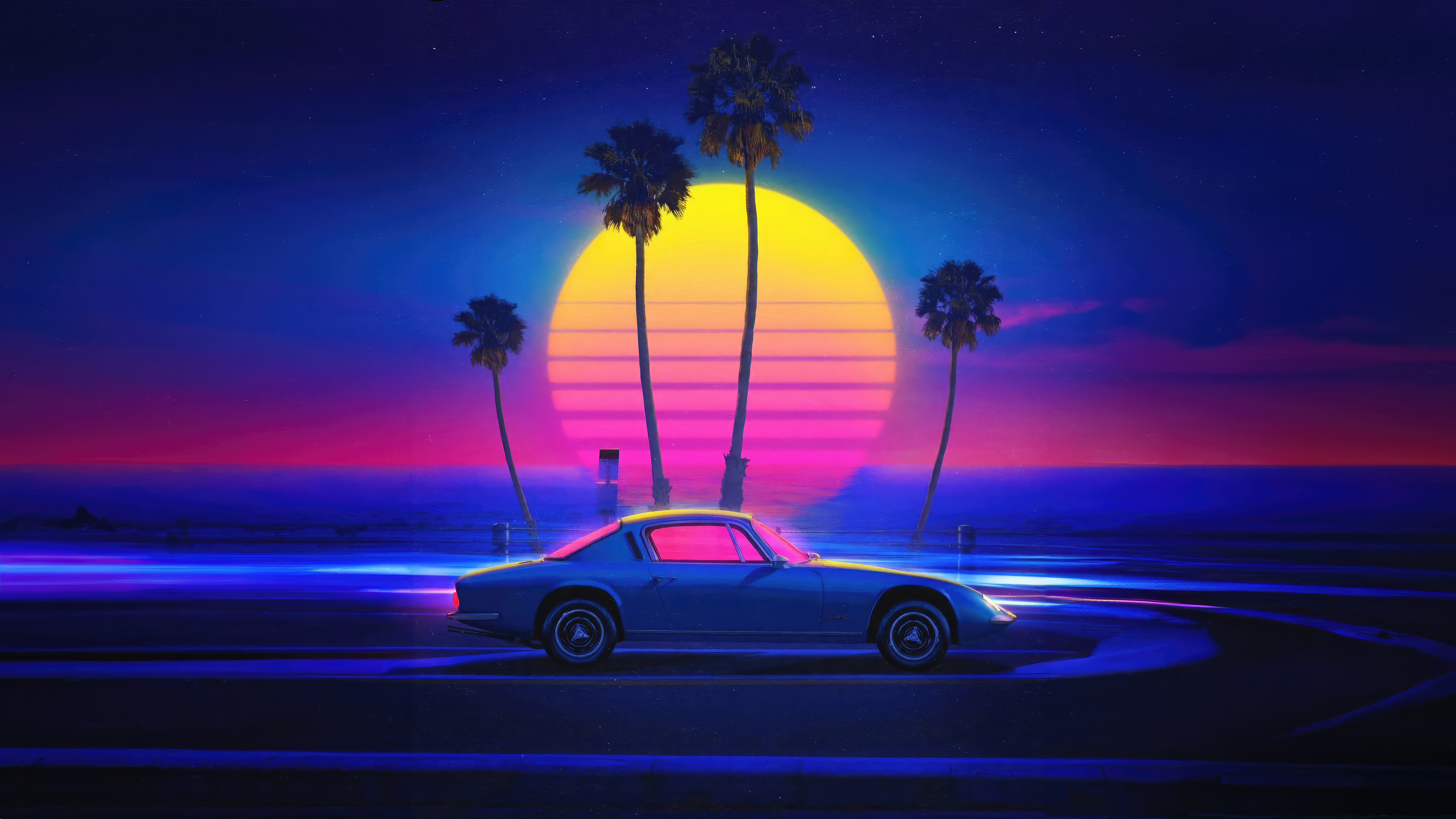 3840x2160 Riding The Retro Wave Cruising Through The 80s 4K ,HD 4k ...