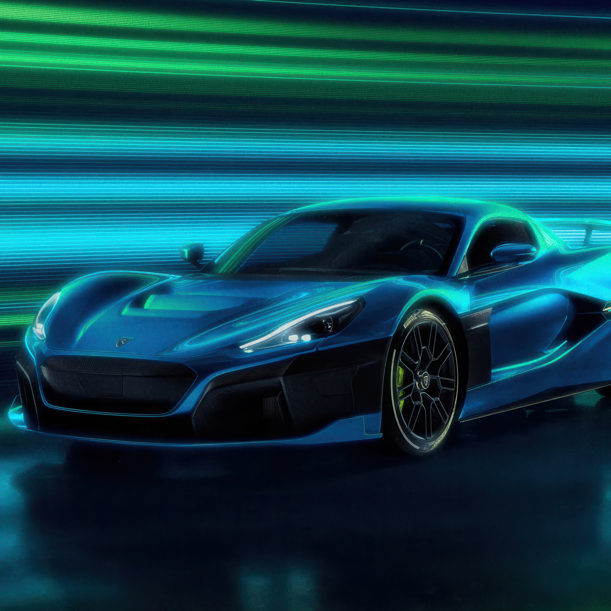 2048x2048 Rimac Nevera Speed 2025 Ipad Air ,HD 4k Wallpapers,Images ...