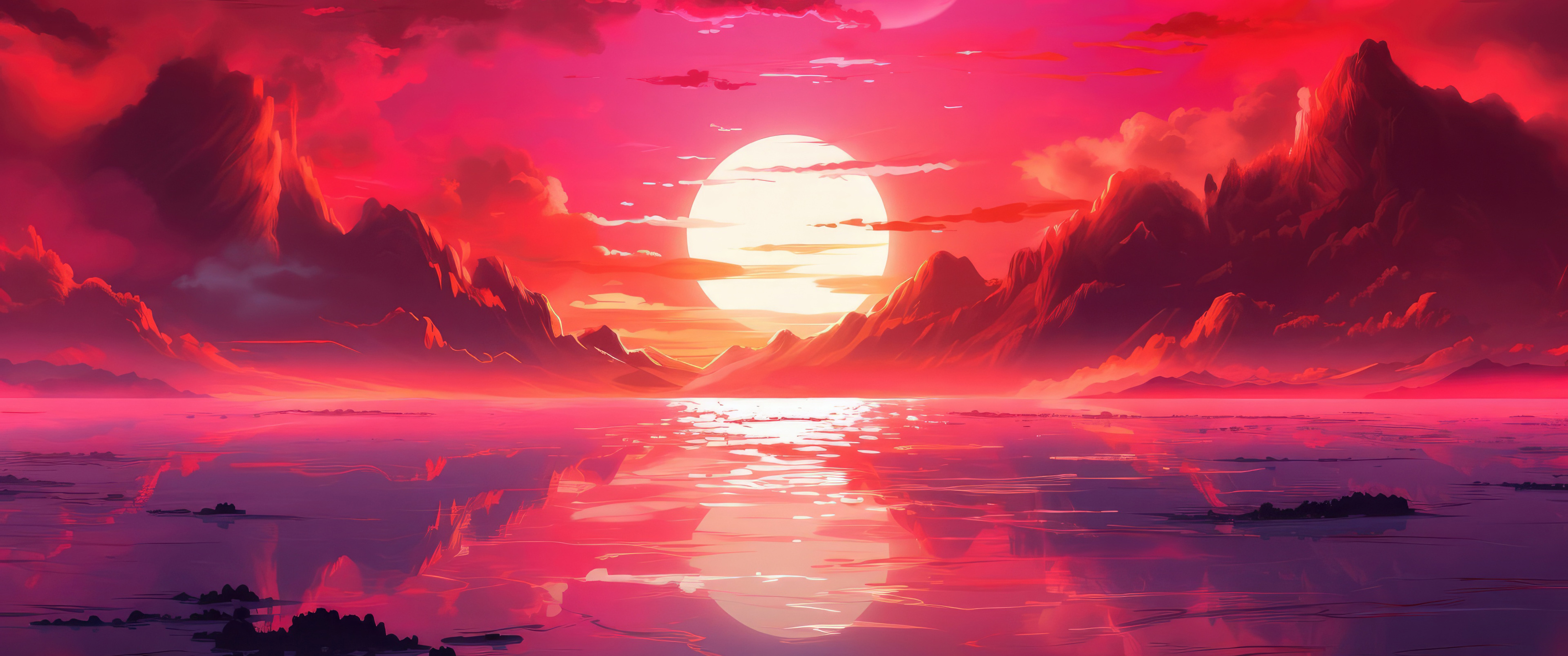 3440x1440 Rising In Red UltraWide Quad HD 1440P ,HD 4k Wallpapers ...