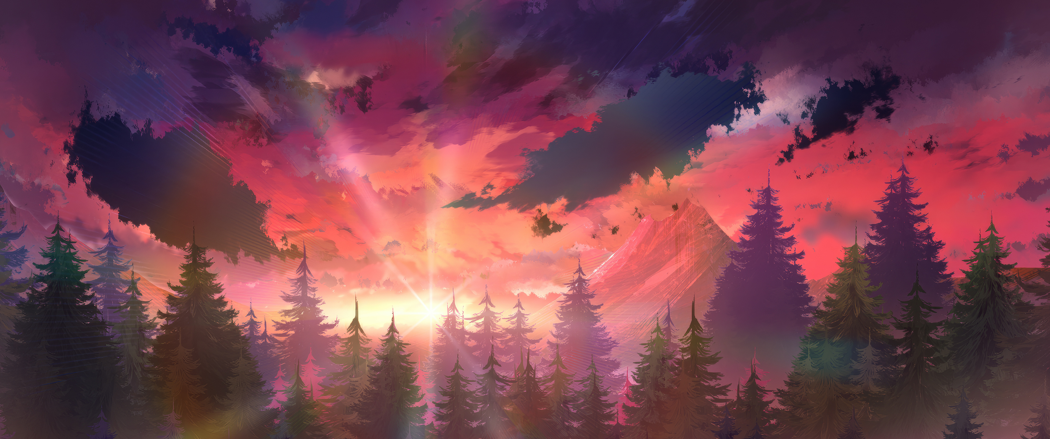 3440x1440 Rising Sun In Nature Serenity UltraWide Quad HD 1440P ,HD 4k ...