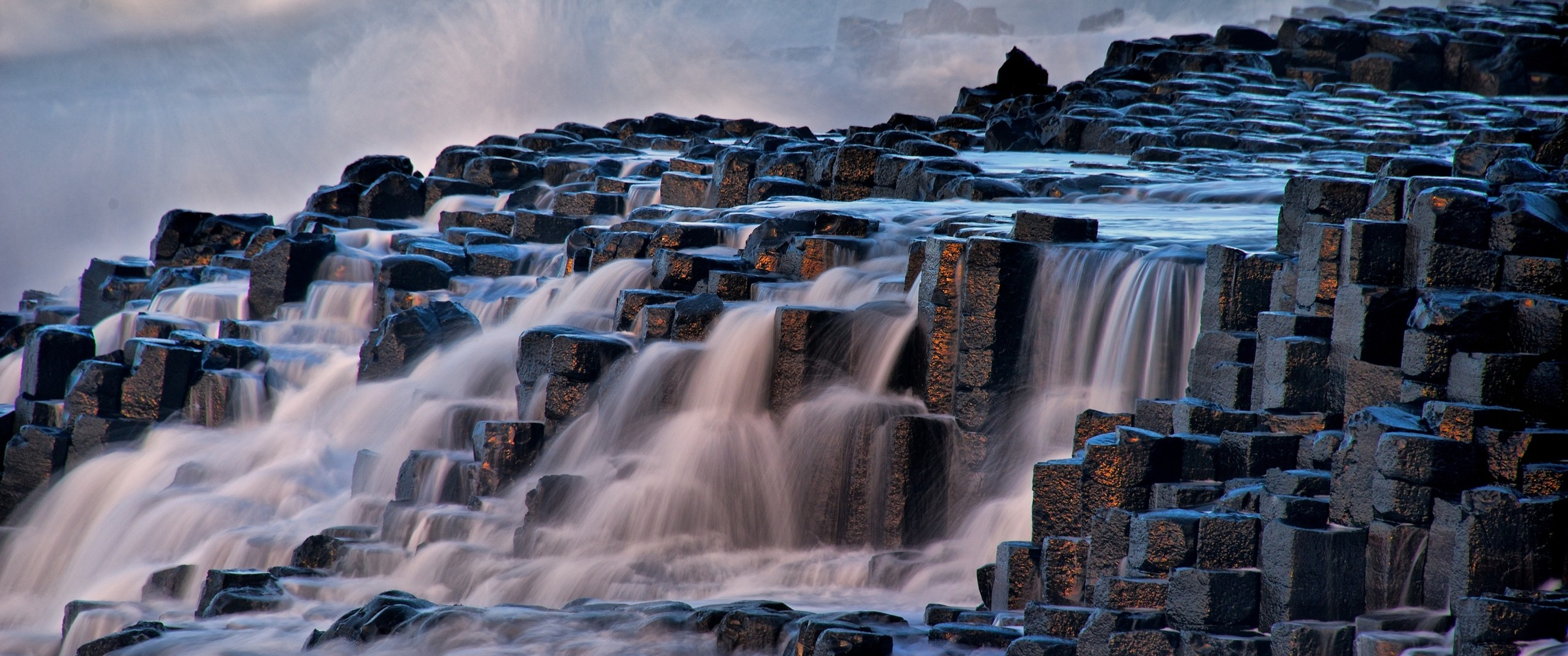 3440x1440 Rocks Waterfall UltraWide Quad HD 1440P ,HD 4k Wallpapers ...