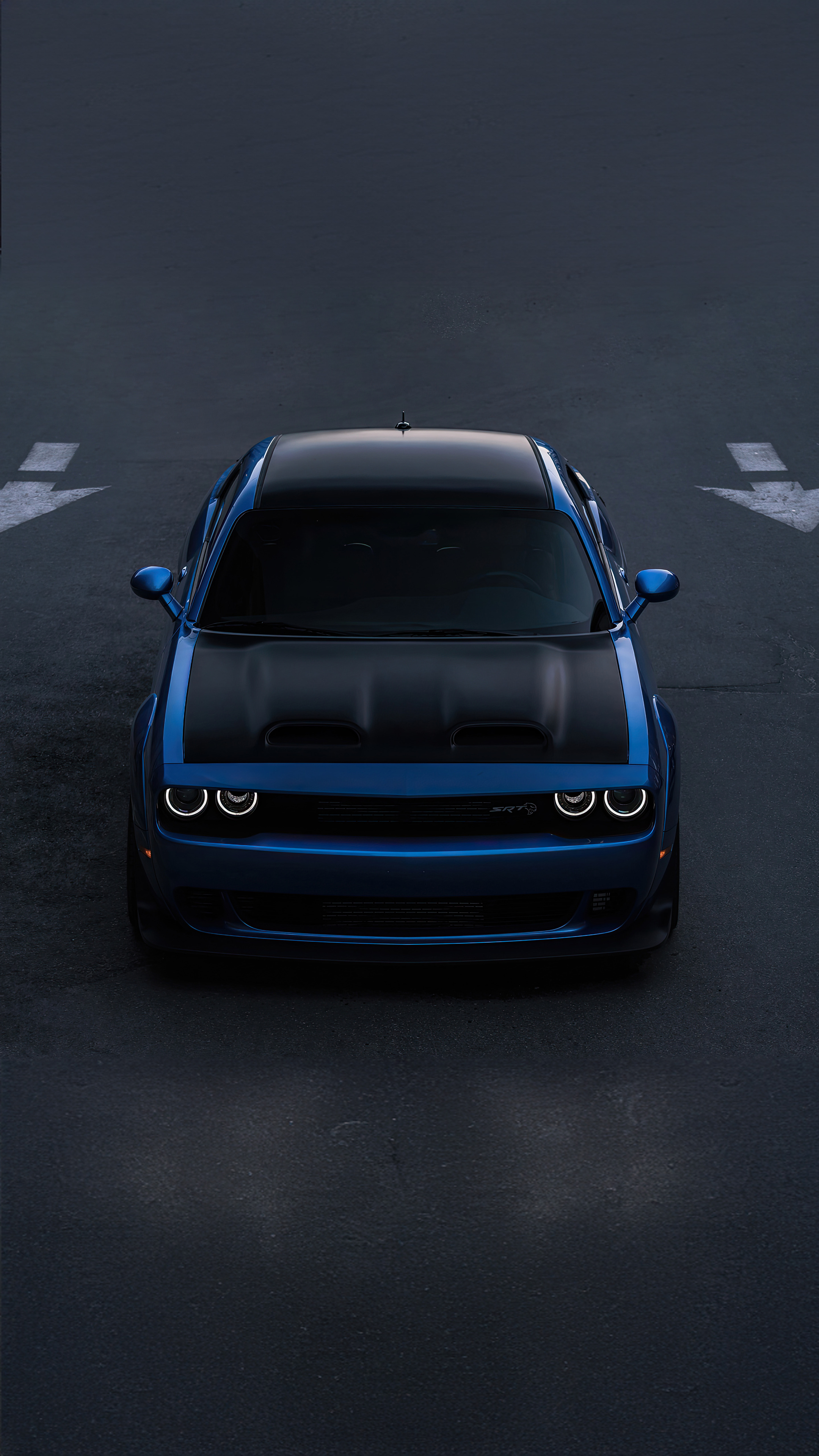 2160x3840 Royal Blue Dodge Challenger Srt Hellcat Sony Xperia X,XZ,Z5 ...