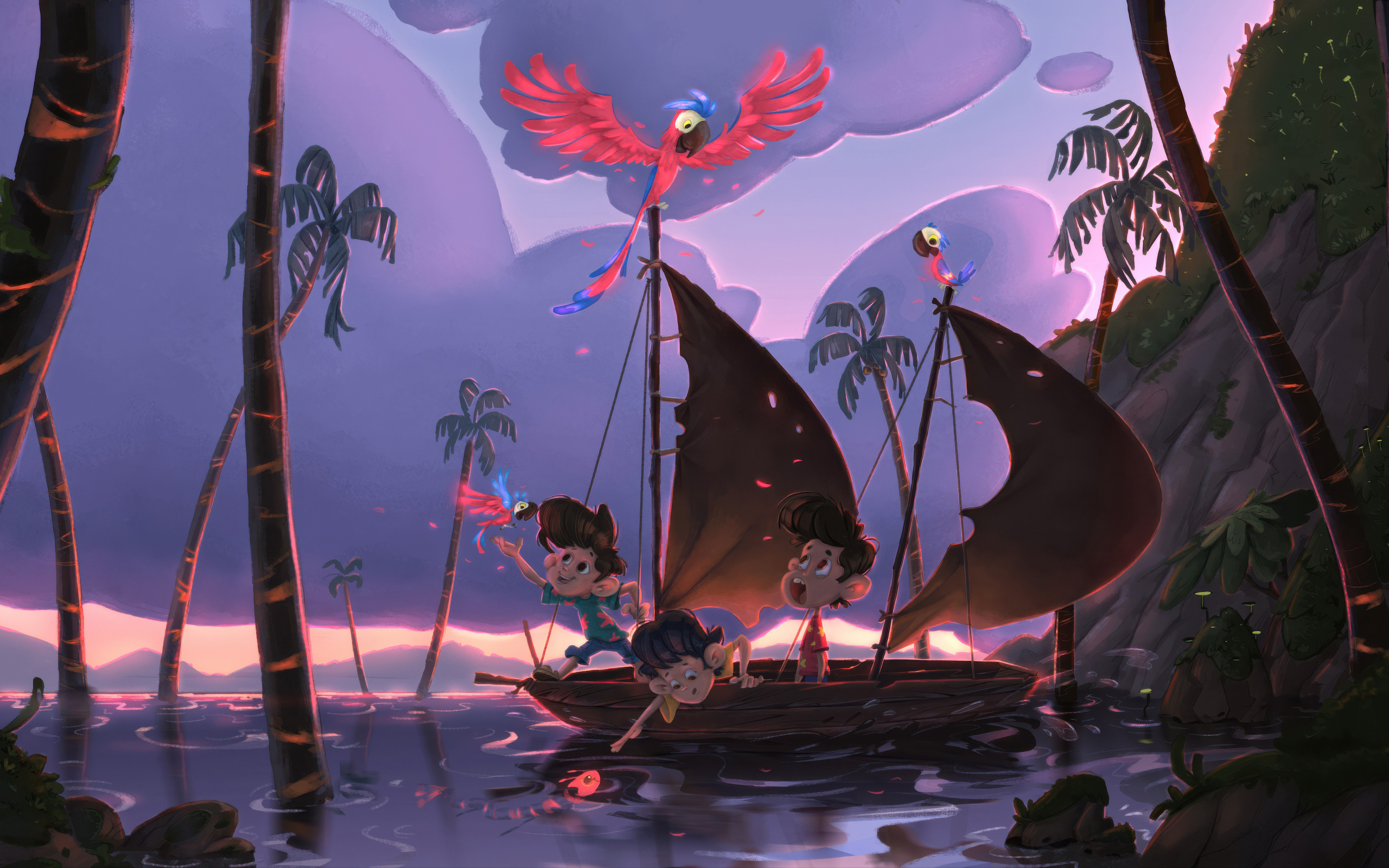 2560x1600 Sailing Through Purple Skies Wallpaper,2560x1600 Resolution ...