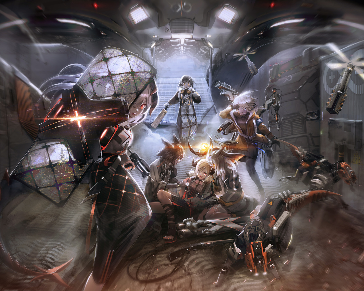 1280x1024 Saria Mayer Silence Ifrit Ptilopsis Magallan From Arknights
