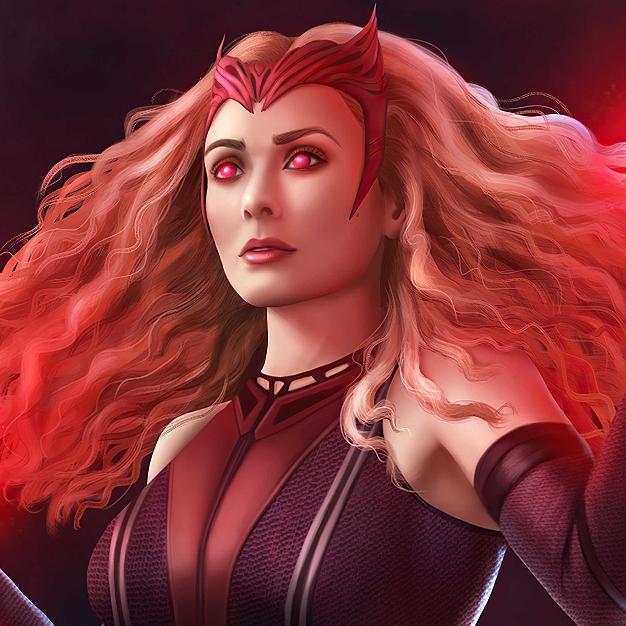 2048x2048 Scarlet Witch Magic Girl 4k Ipad Air ,HD 4k Wallpapers,Images ...