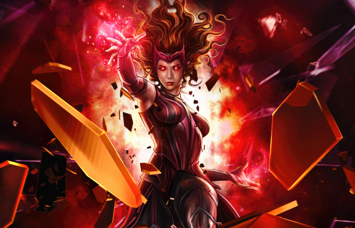 1400x900 Scarlet Witch Unleashing Chaos Magic Wallpaper,1400x900 Resolution HD 4k Wallpapers ...