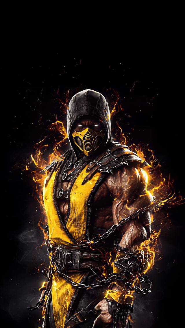 640x1136 Scorpion The Fire Assassin iPhone 5,5c,5S,SE ,Ipod Touch ,HD ...