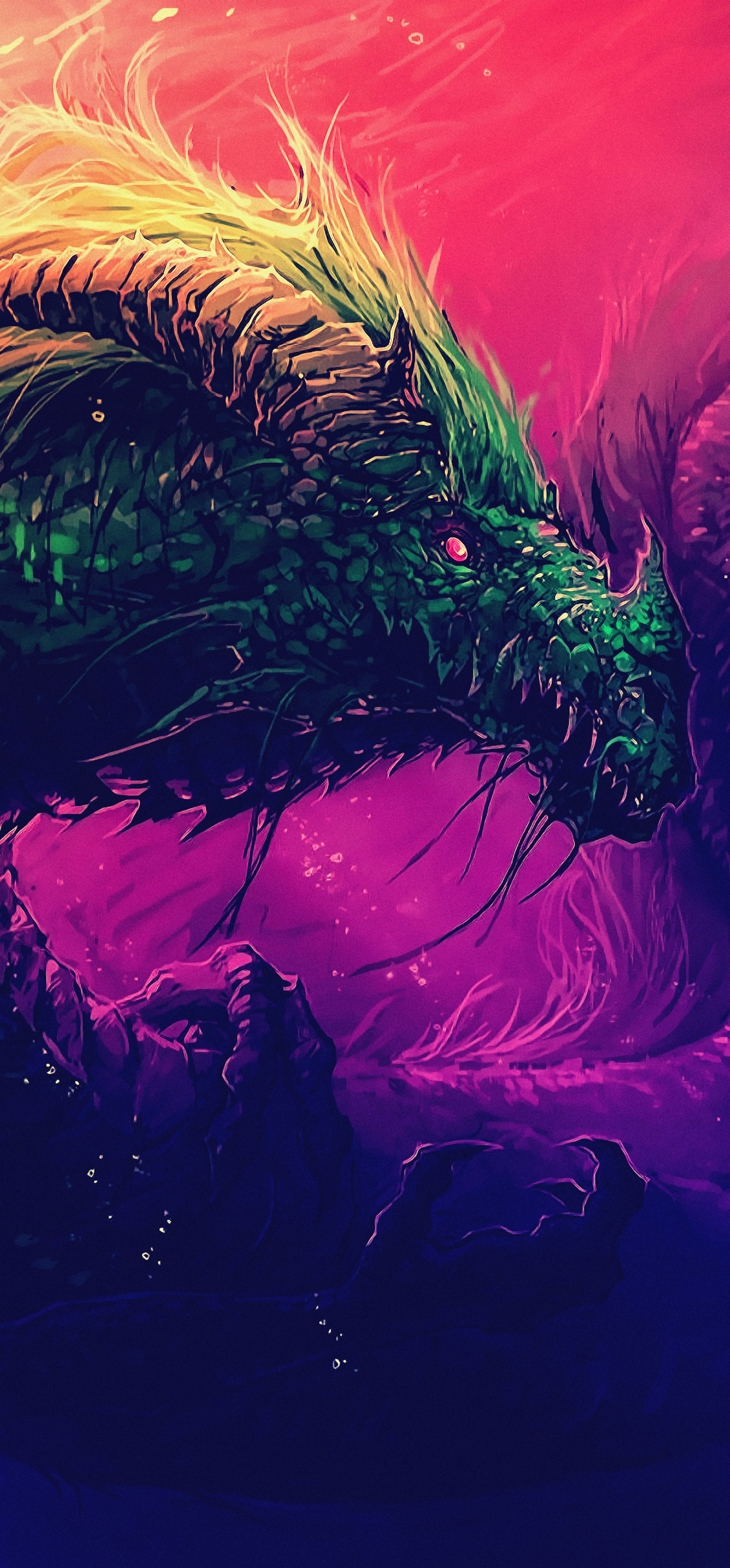 1242x2668 Sea Serpent Digital Art 4k Iphone XS MAX ,HD 4k Wallpapers ...