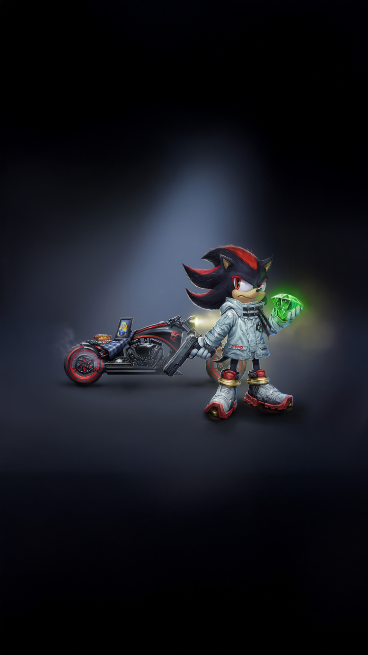 750x1334 Shadow With Bike Shadow The Hedgehog 3 iPhone 6, iPhone 6S ...