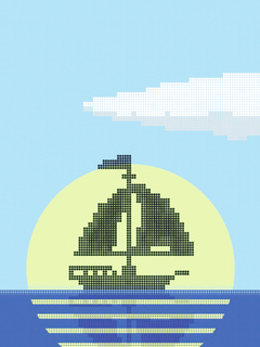 240x320 Ship Pixel Art 5k Nokia 230, Nokia 215, Samsung Xcover 550, LG ...