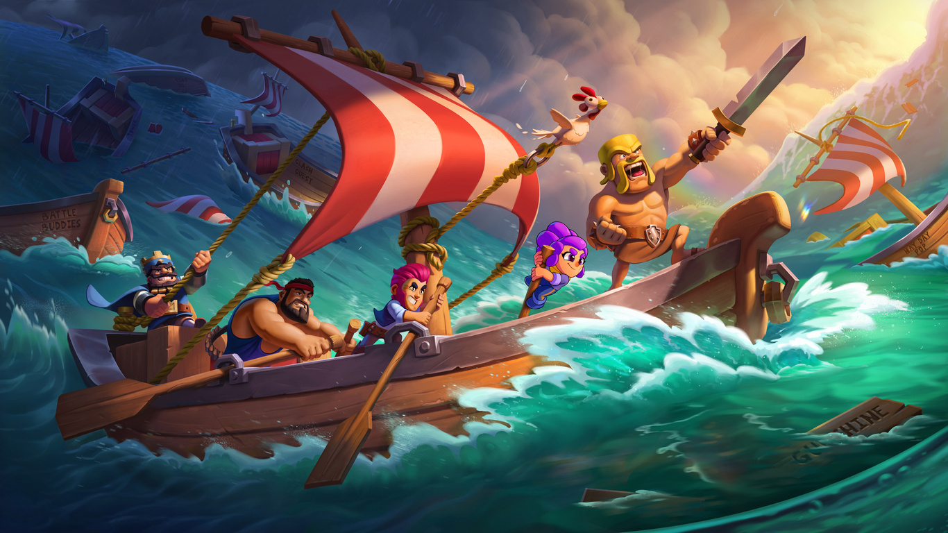 1366x768 Ships Ahoy Clash Of Clans Laptop HD ,HD 4k Wallpapers,Images,Backgrounds,Photos and ...