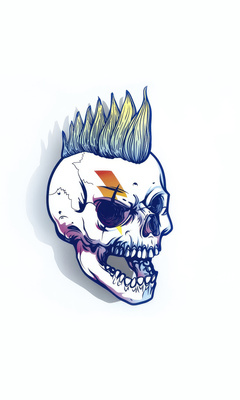240x400 Skull Punk Minimal 4k Acer E100,Huawei,Galaxy S Duos,LG 8575 ...