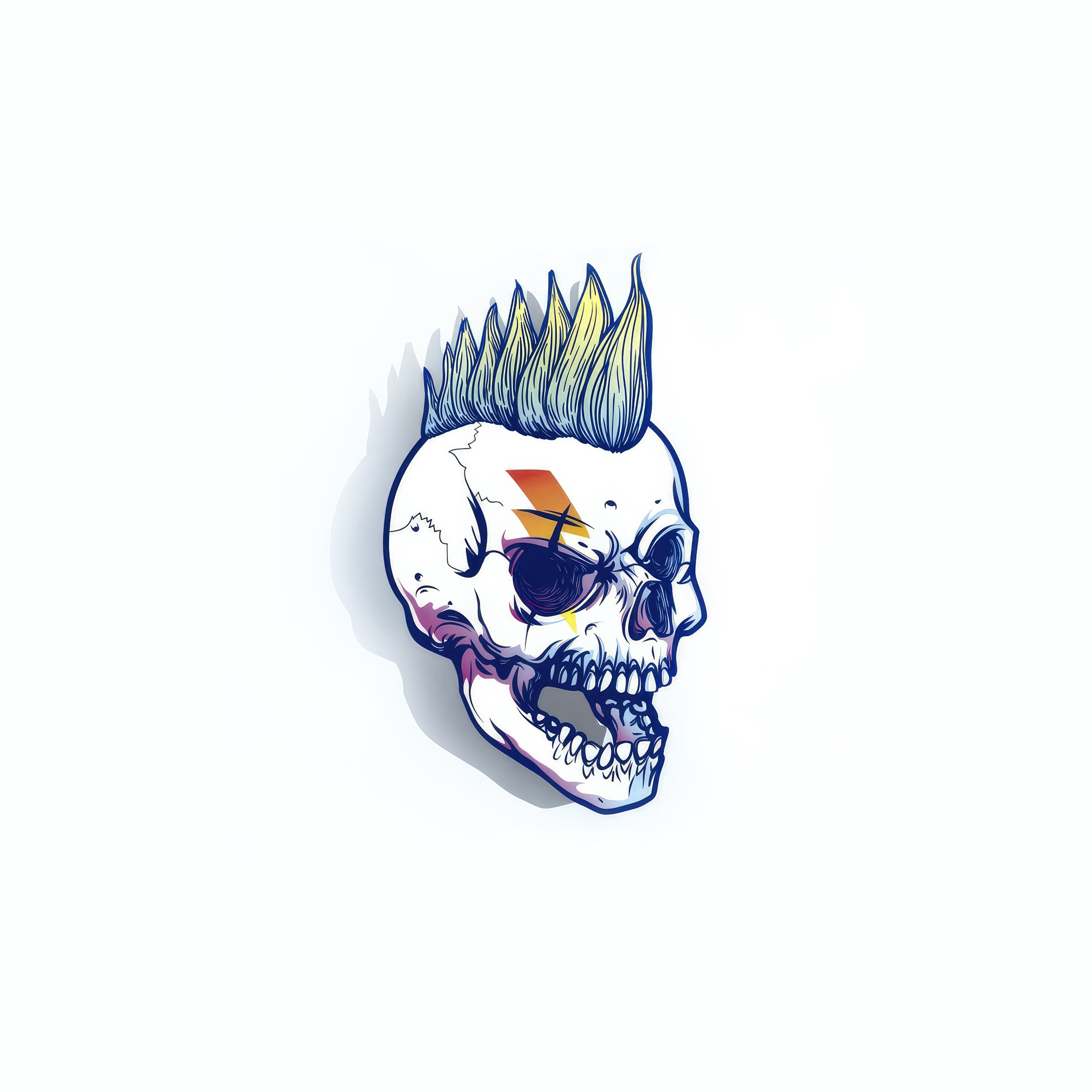 2932x2932 Skull Punk Minimal 4k Ipad Pro Retina Display ,HD 4k ...