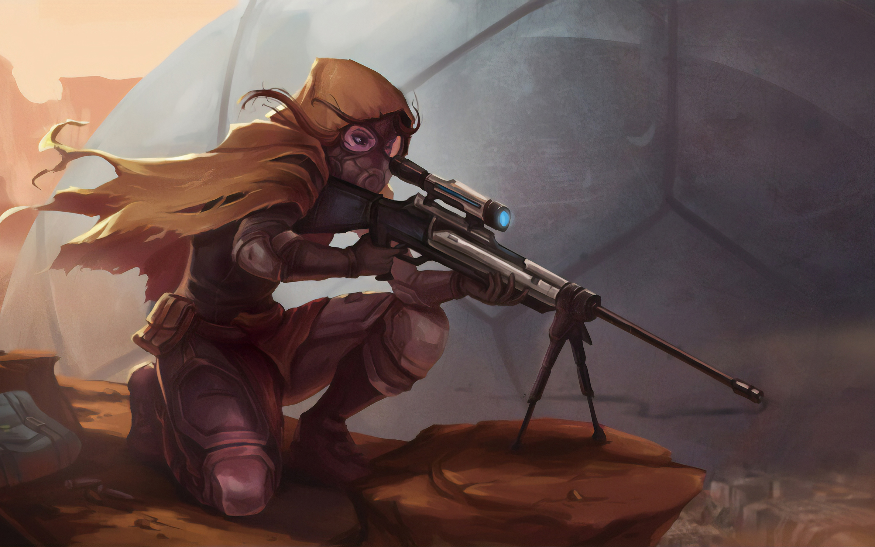 2880x1800 Sniper Girl Art 4k Macbook Pro Retina ,HD 4k Wallpapers ...