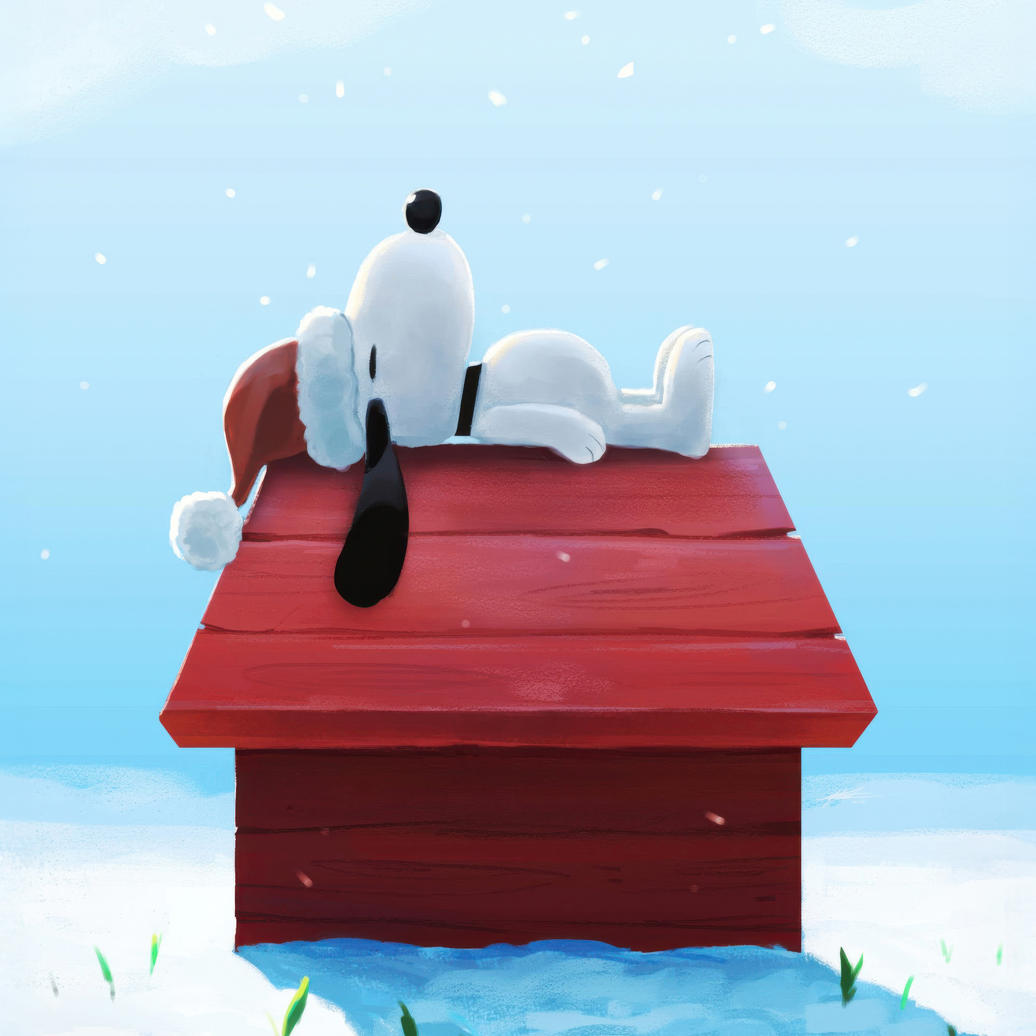 2048x2048 Snoopy Waiting On Christmas Ipad Air ,HD 4k Wallpapers,Images ...