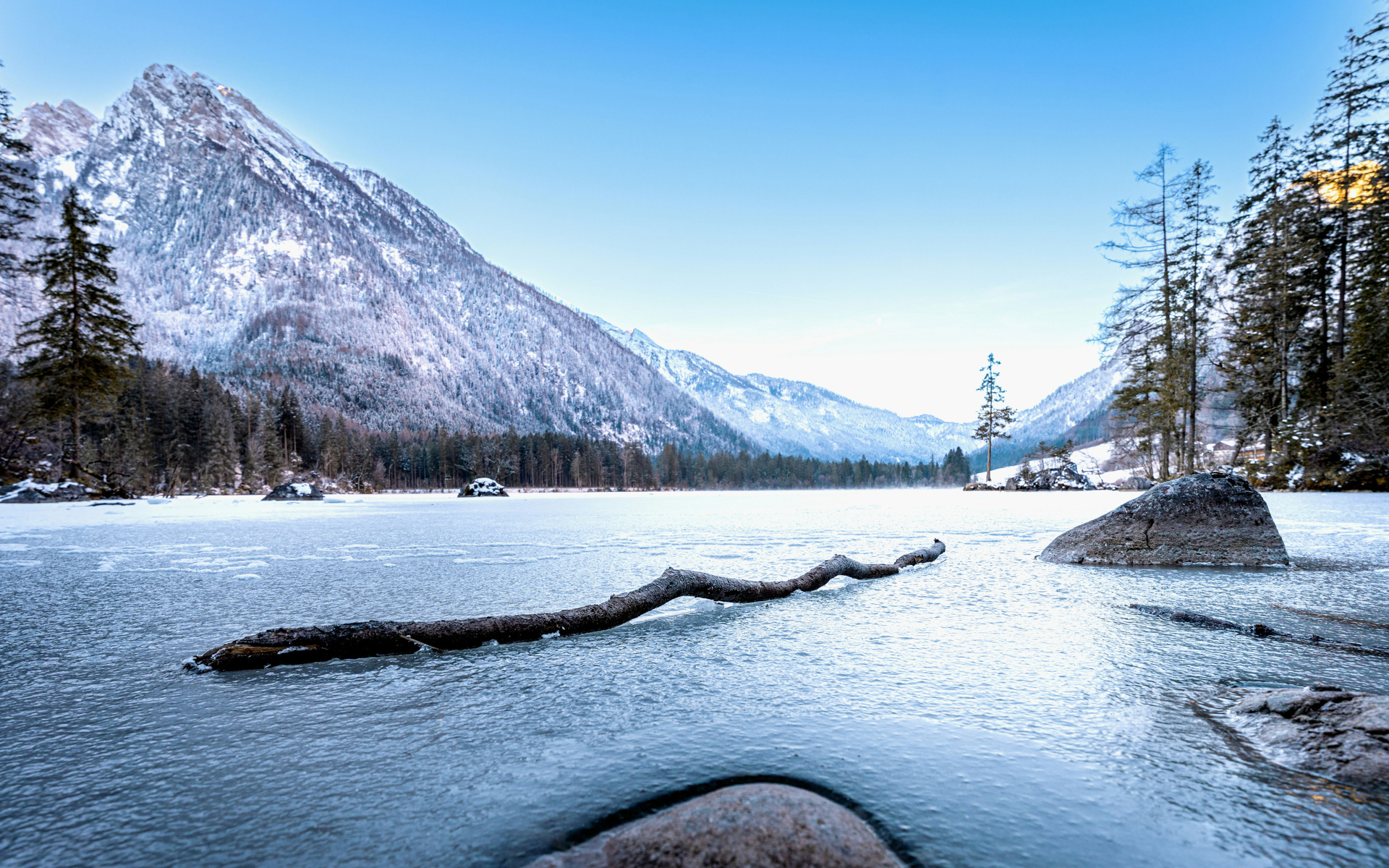 1920x1200 Snow Covered Beauty Of The Bavarian Alps Berchtesgaden ...
