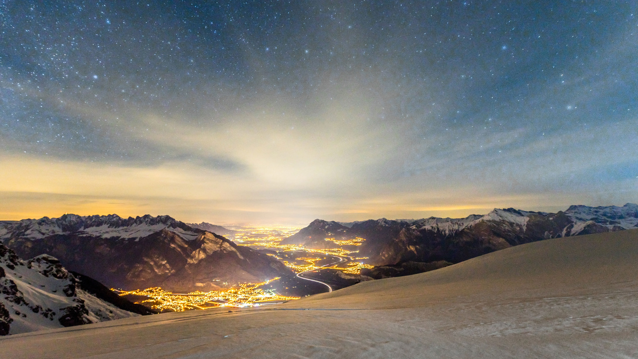 1280x720 Snow Winter Lights Sky Stars 720P ,HD 4k Wallpapers,Images ...