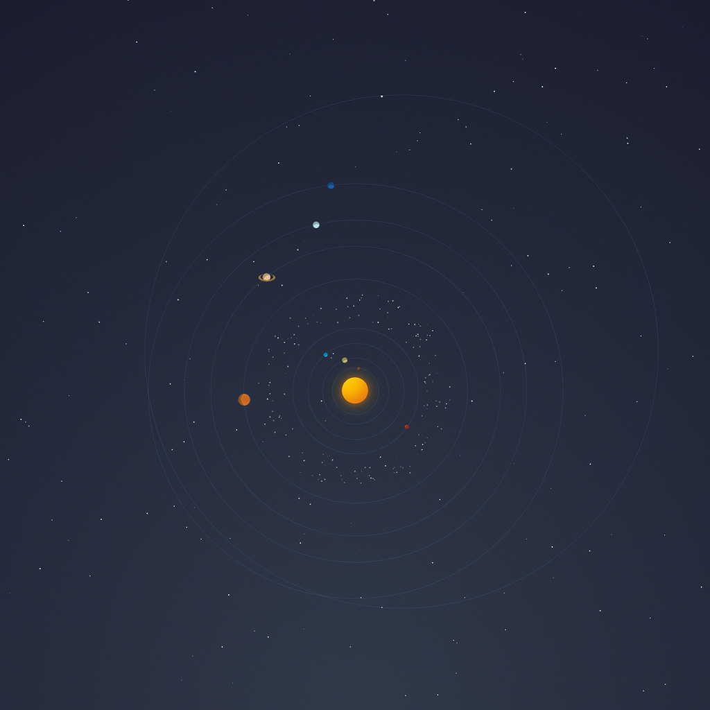 1024x1024 Solar System Minimal 4k 1024x1024 Resolution HD 4k Wallpapers ...