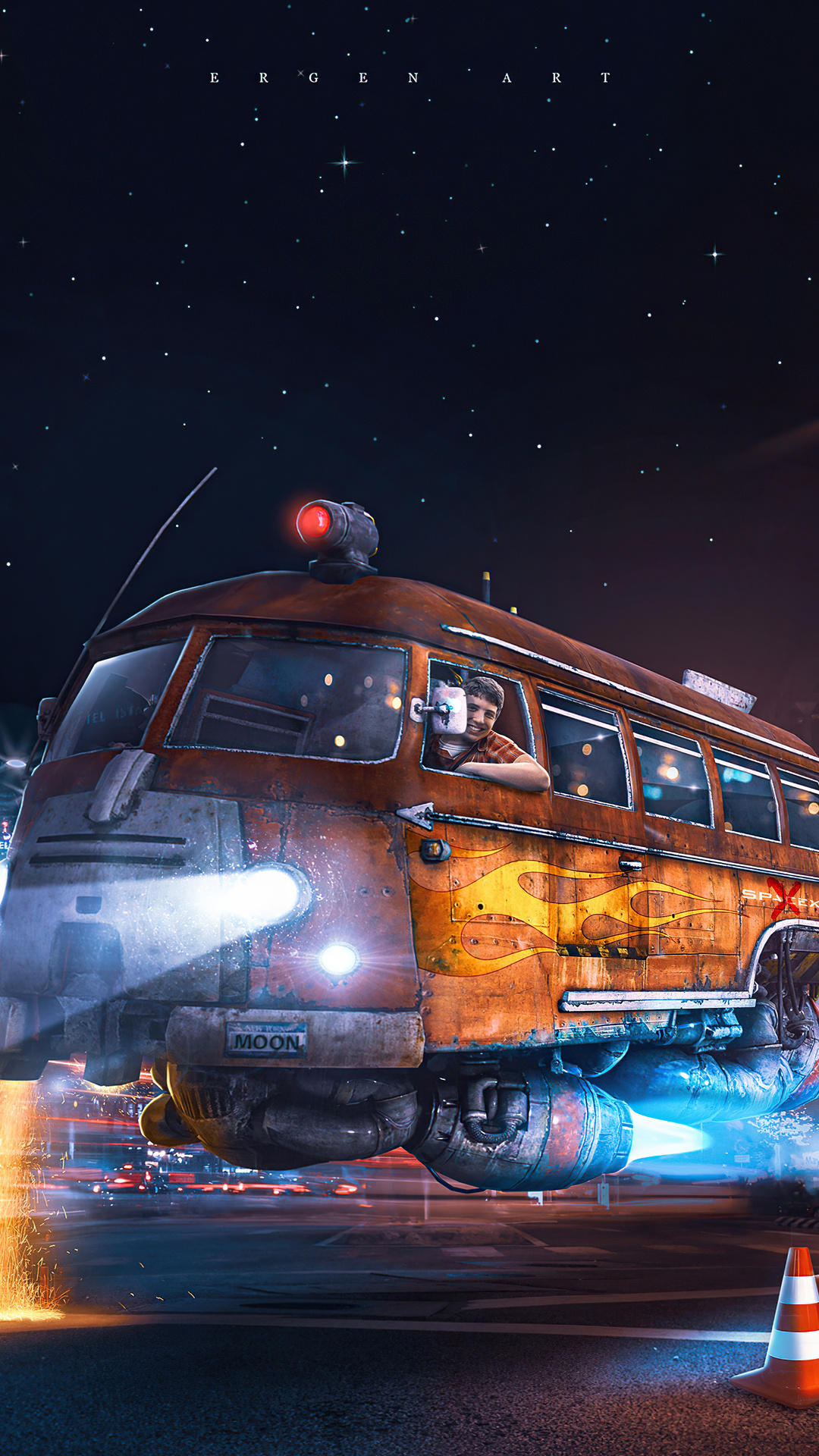 1080x1920 Space Bus Scifi World 4k Iphone 7,6s,6 Plus, Pixel xl ,One ...