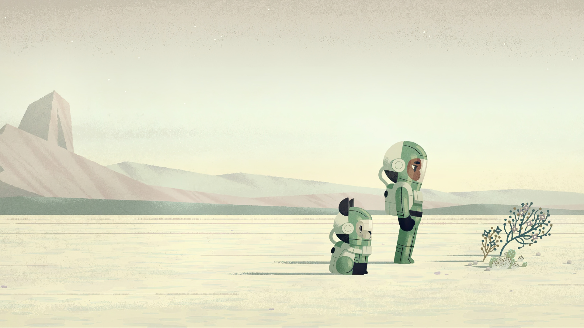 1920x1080 Space Explorer And Robot Dog Laptop Full HD 1080P ,HD 4k ...