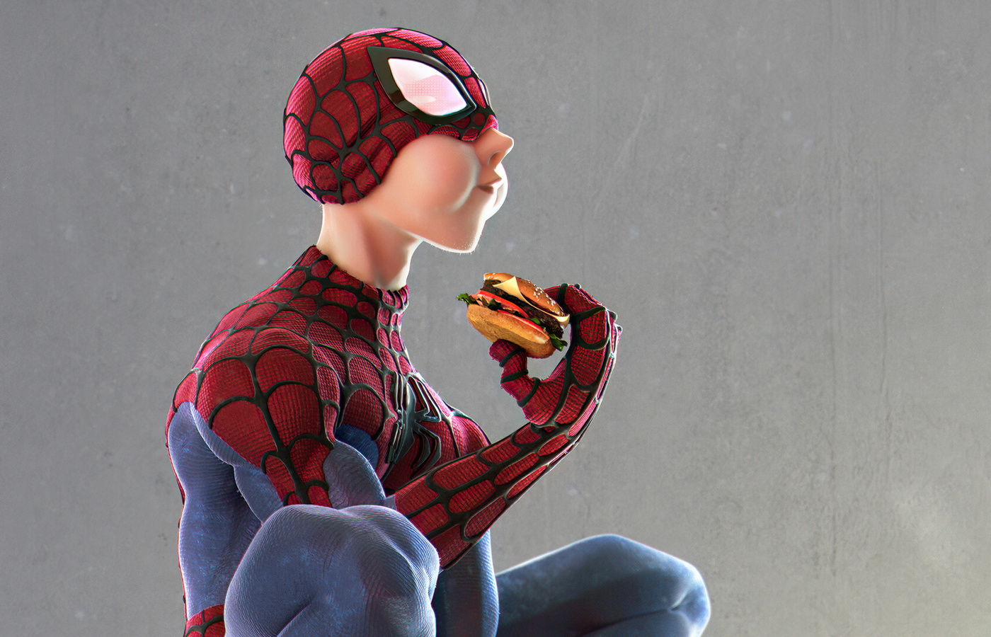 1400x900 Spider Man Eating Burger Wallpaper,1400x900 Resolution HD 4k ...