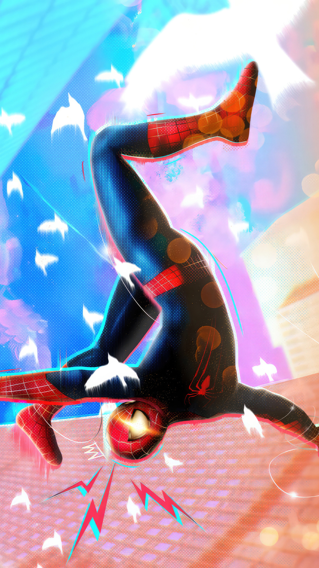 1080x1920 Spider Man Falling 4k Iphone 7,6s,6 Plus, Pixel xl ,One Plus ...