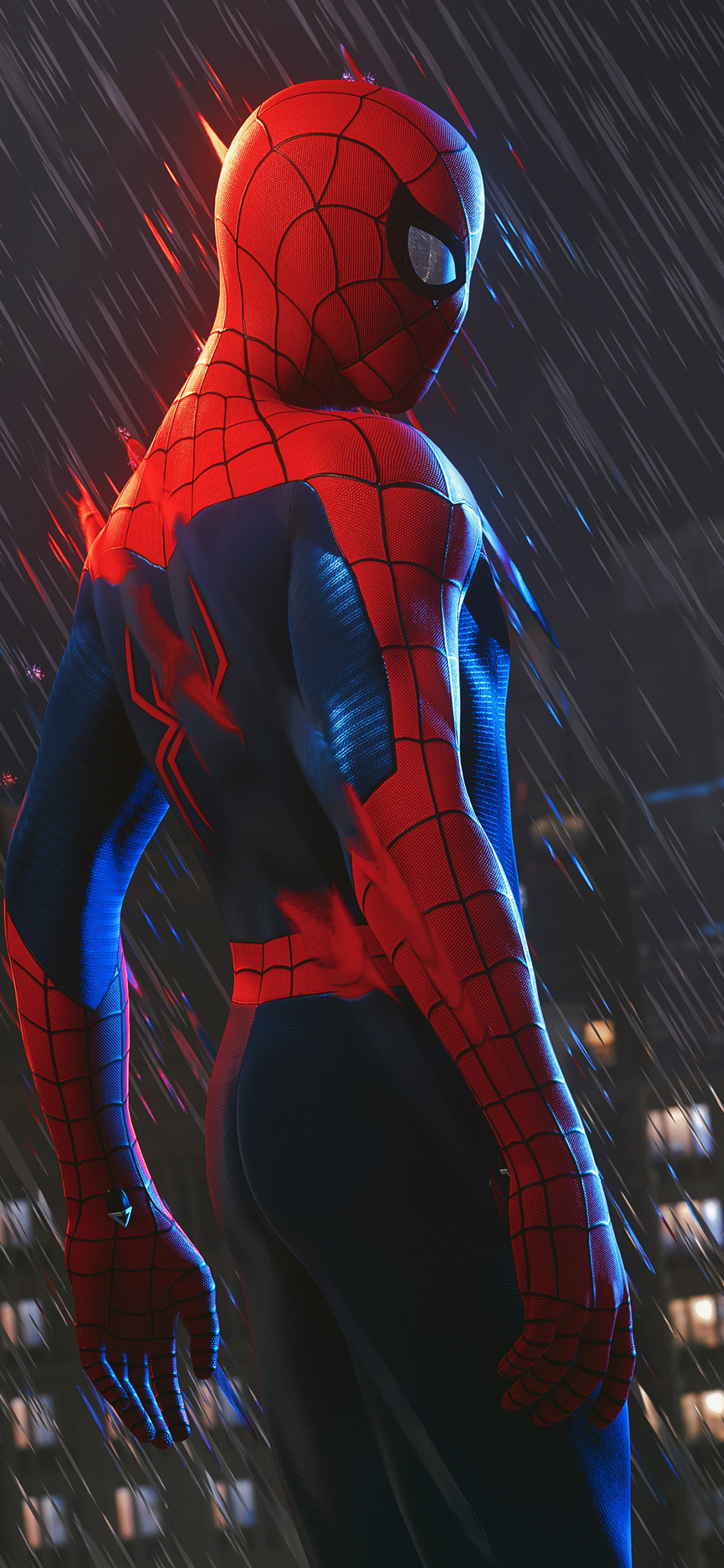 1125x2436 Spider Man In The Rain Iphone XS,Iphone 10,Iphone X ,HD 4k ...