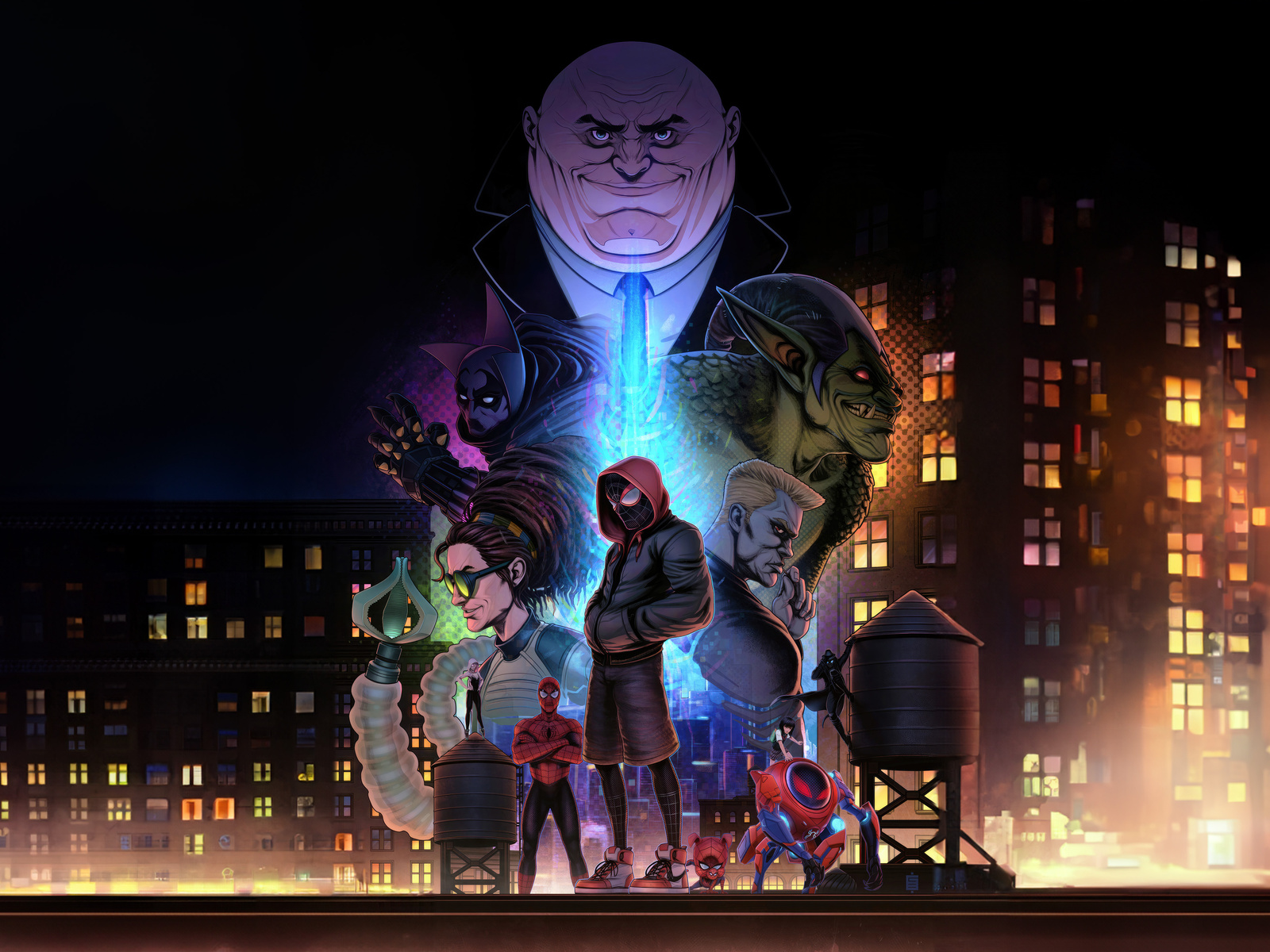 1600x1200 Spider Man Into The Spider Verse Dream Team Wallpaper ...