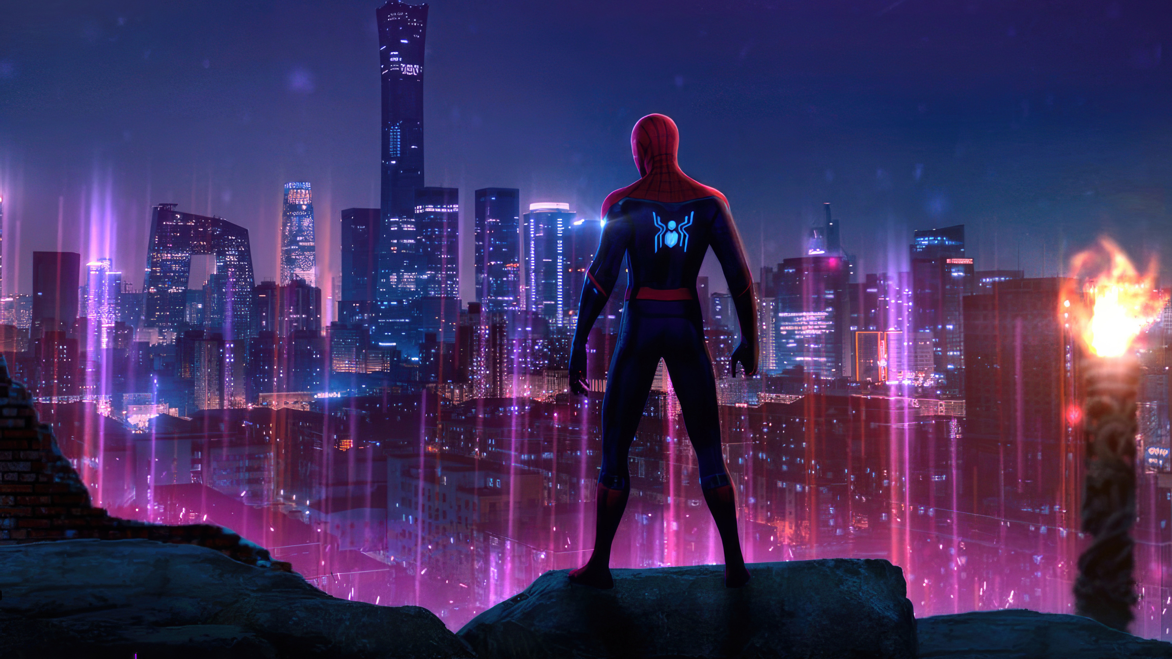 3840x2160 Spider Man Watchful Eye Over Queens 4K ,HD 4k Wallpapers ...